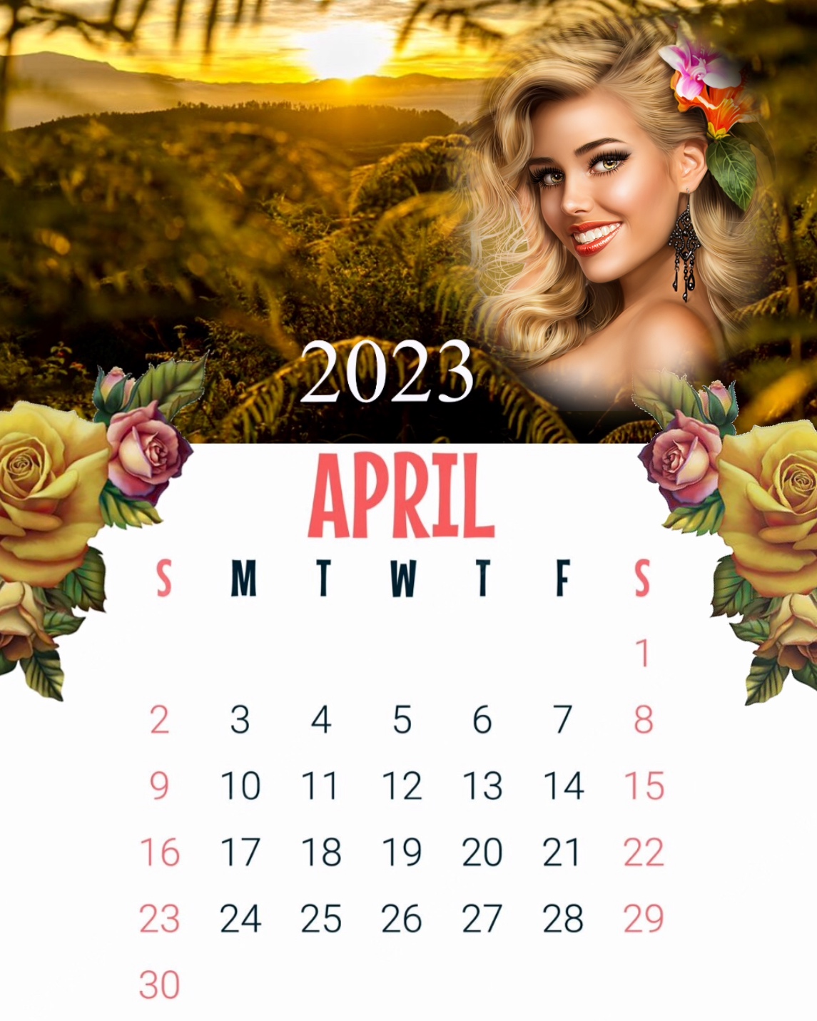 Wienie Coppen's Butterflies,Flowers,Months - 2023 april calendar - 2023 ...