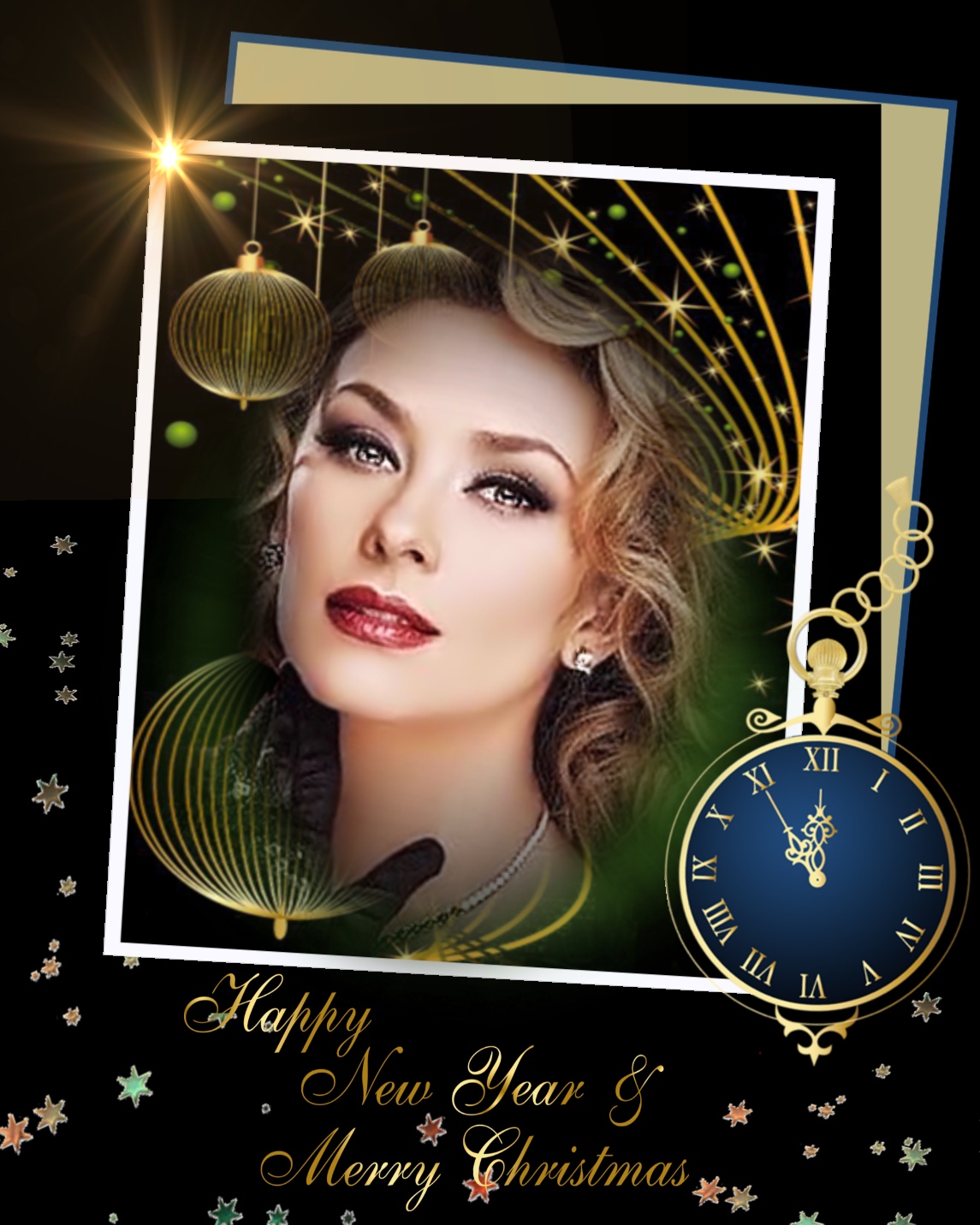 Wienie Coppen's Love romance - clock frame portrait - clock frame portrait