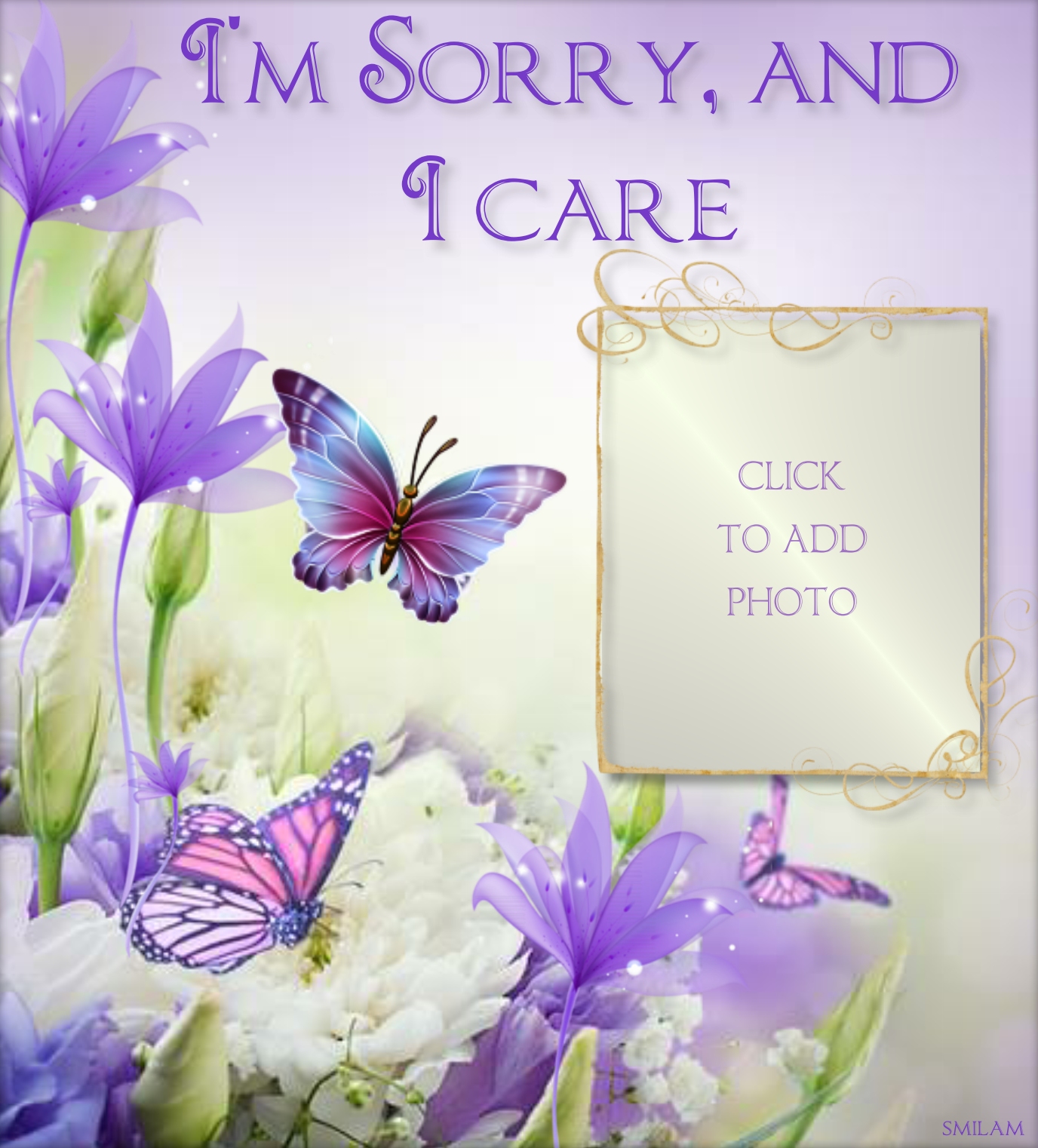 smilam's Sympathy and Support Frames - I Am Sorry, and I Care - I Am ...