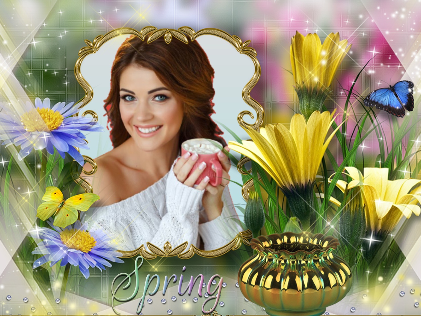 Emily50's Abstract frame - Abstract Spring Emily50ColorfulLoveFlowersHave A Nice DayCoffeeGood ...