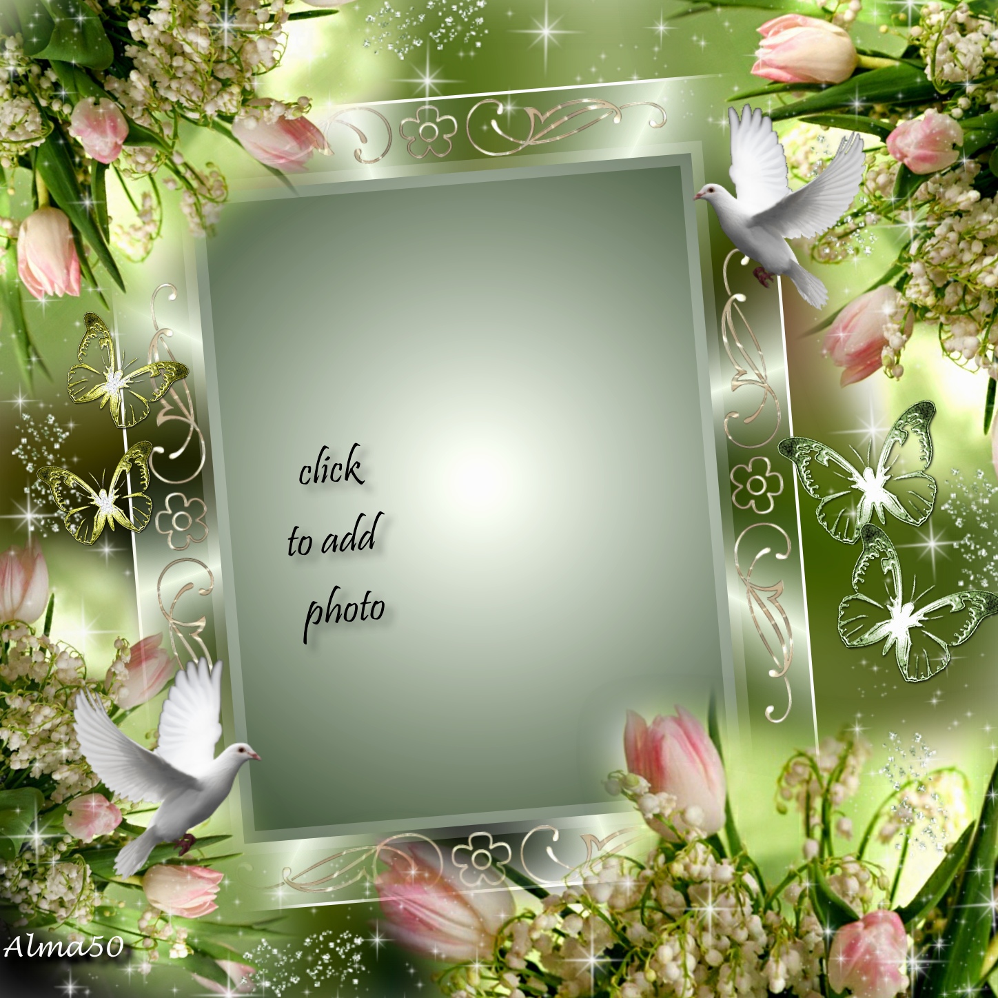 alma50's Other Photo Album Frames - 2012 March - Lovely Tulips Frame ...