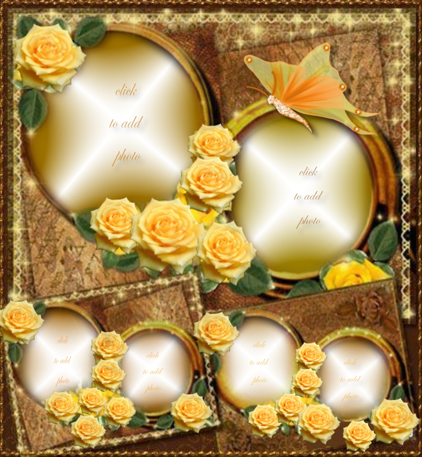 marialedesma1958's Picture Frames - 2012 January - Six Yellow And Brown ...