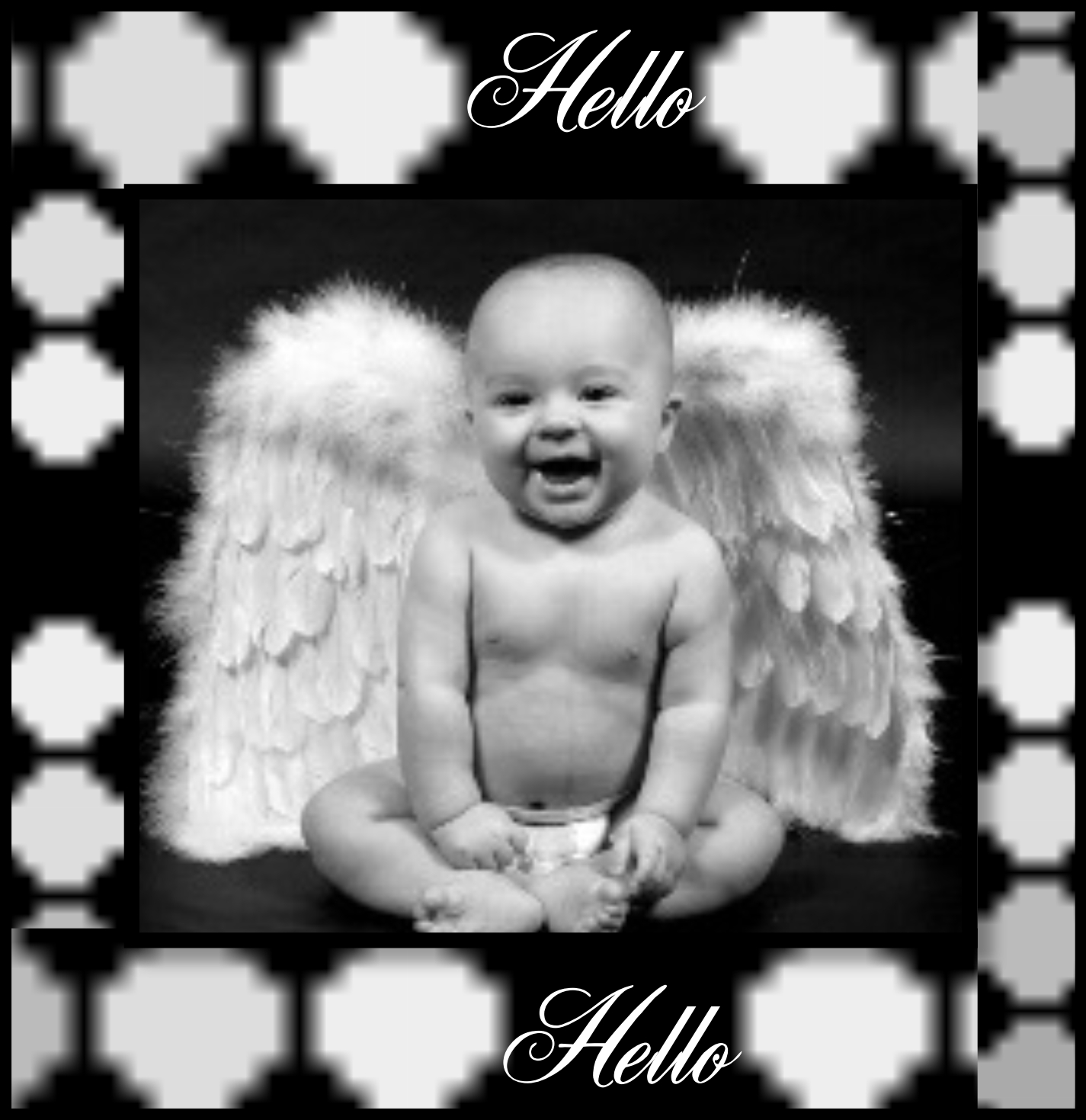 tinausagirl2's Kid Photo Album Frames - 2009 - Animated~Hello~B/W Frame ...