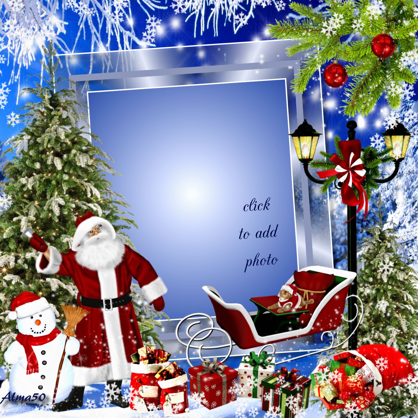 alma50's Christma Frames - 2014 December - Santa is here Alma50 ...