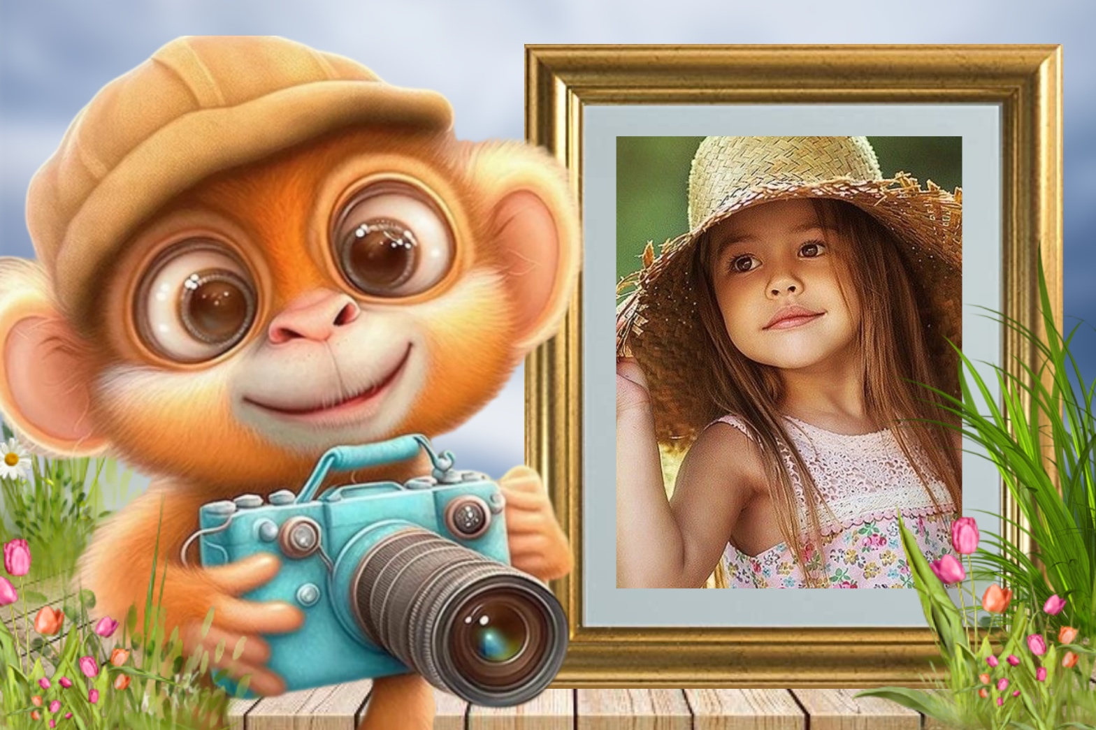 Nette's Kid Photo Frames🏄‍♀️🏂 - 2016 February - 2016 March - Cartoon ...