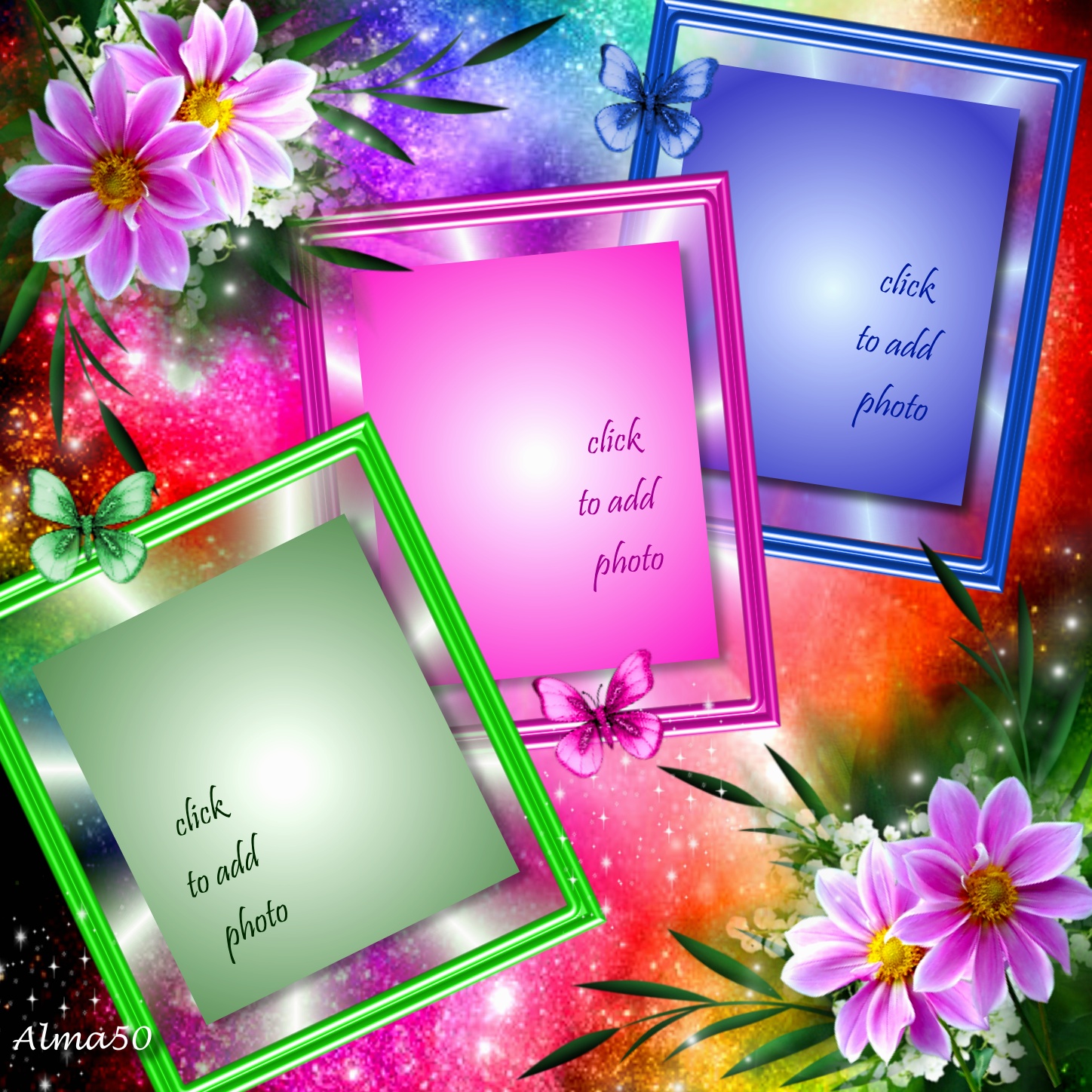 alma50's Girly Girl Frames - 2012 October - 2012 October - Triple Multi ...