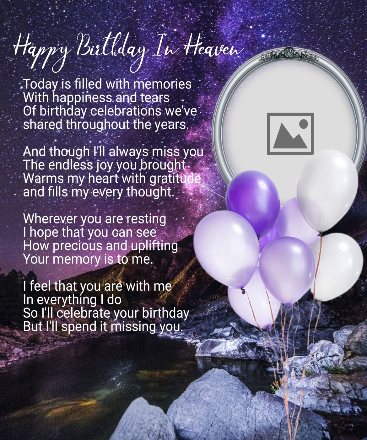 babycapri3's Heavenly Birthdays - Remembering William - Today Is Filled ...