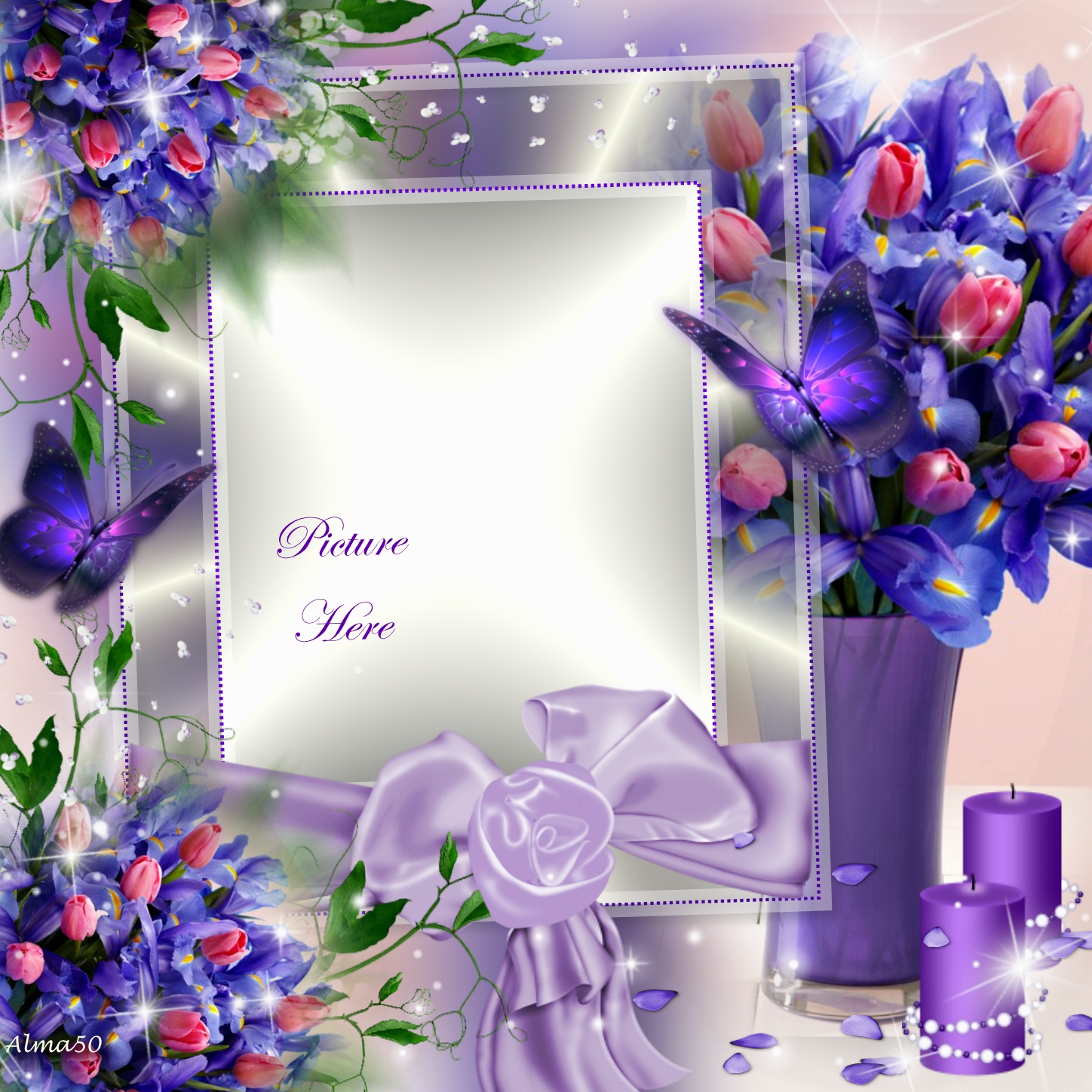 alma50's Girly Girl Frames - 2013 March - Photo Frame -Lilac blue ...