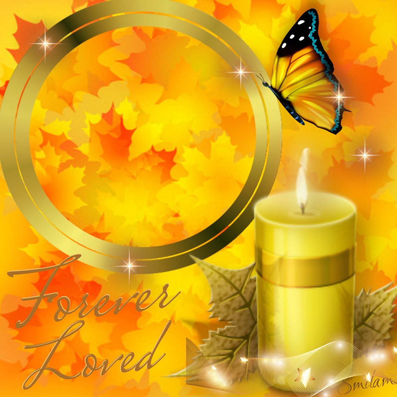 smilam's In Memory Of... Frames - In Loving Memory - Forever Loved Candle, Butterfly, Autumn ...
