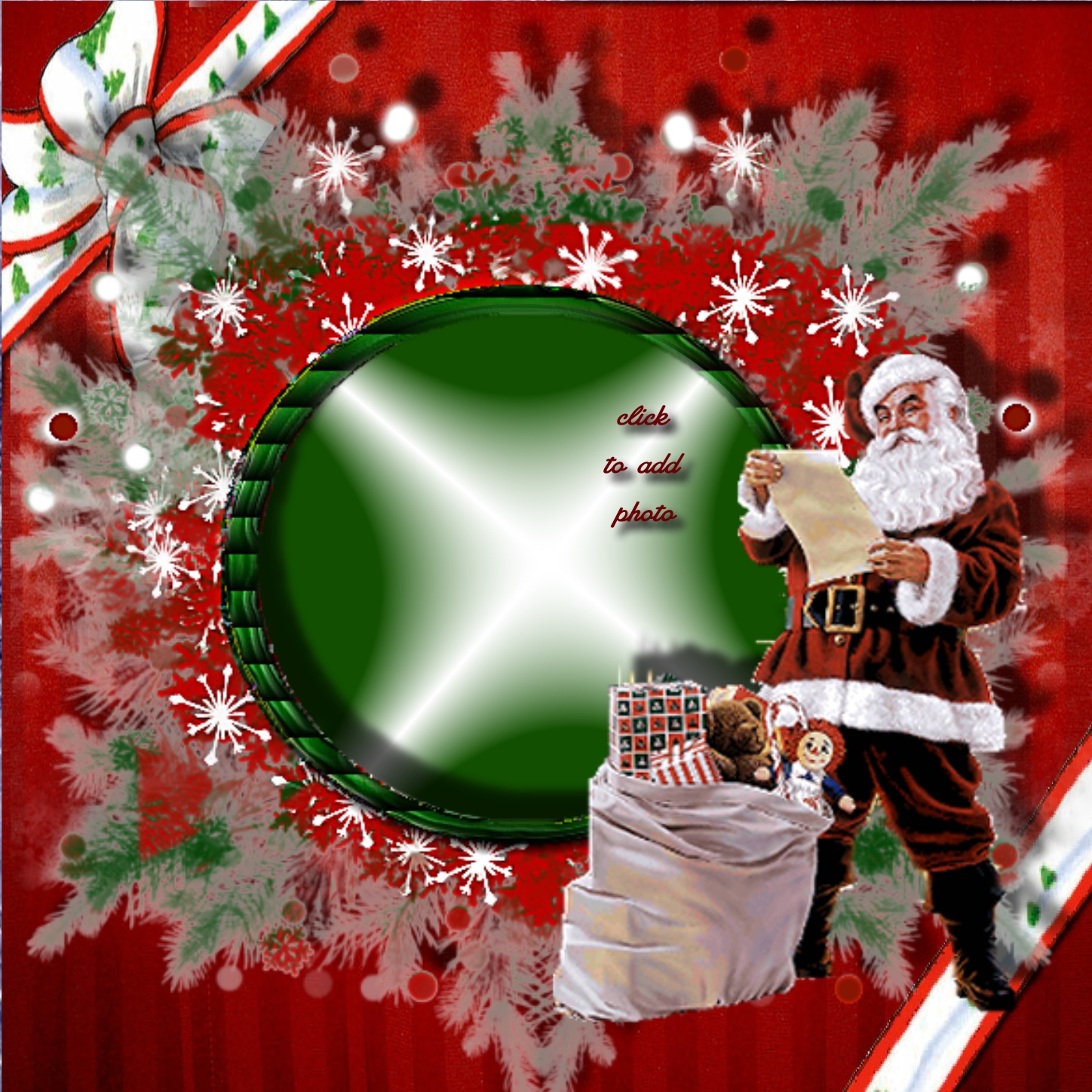 marialedesma1958's Christma Frames - 2013 December - Round Red Gree ...