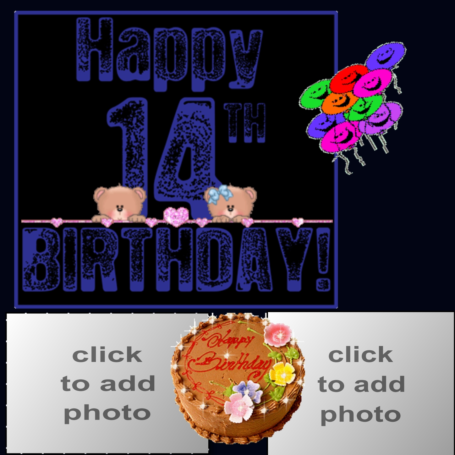 judy's Birthday Frames - 2009 July - Happy 14th B - Happy 14th B-Day On ...