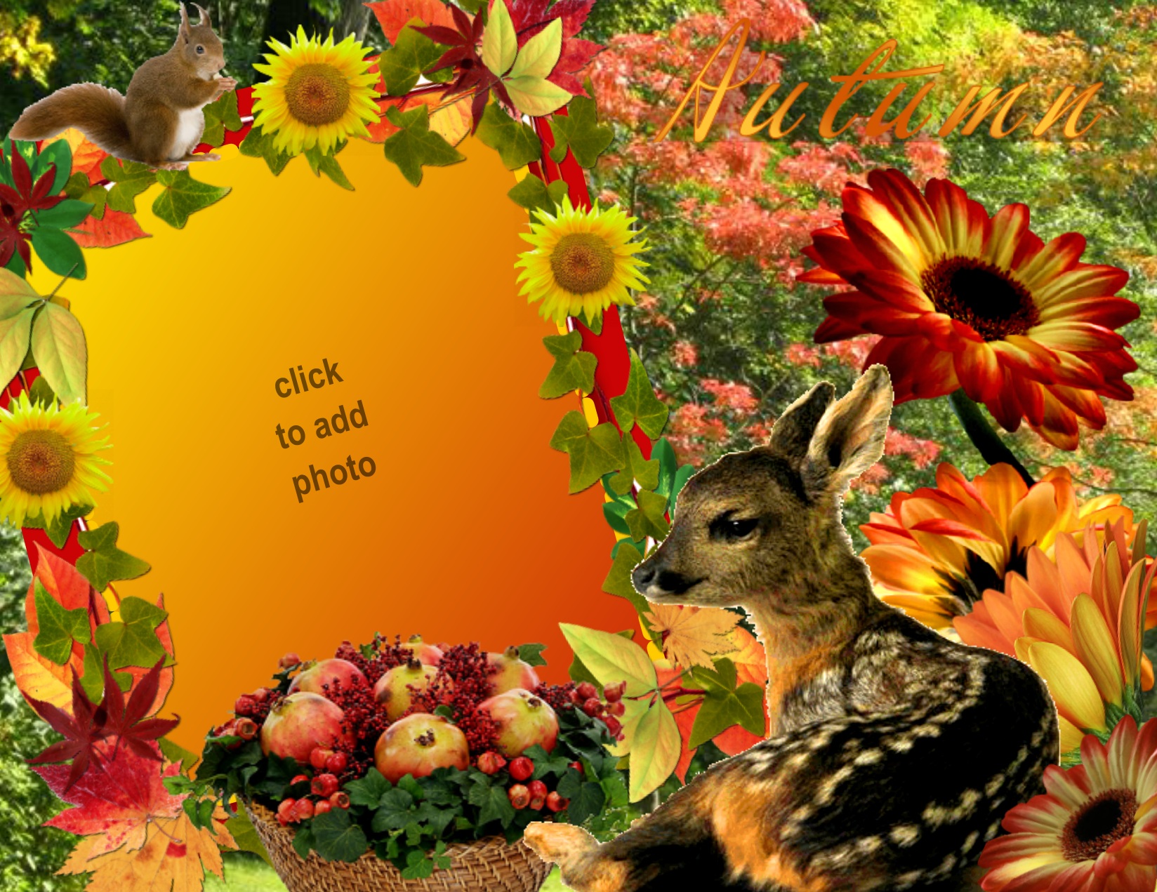 Sinnlich's Fall Frames - 2009 - Cute Deer Sinnlich Fall Autumn Wildlife ...