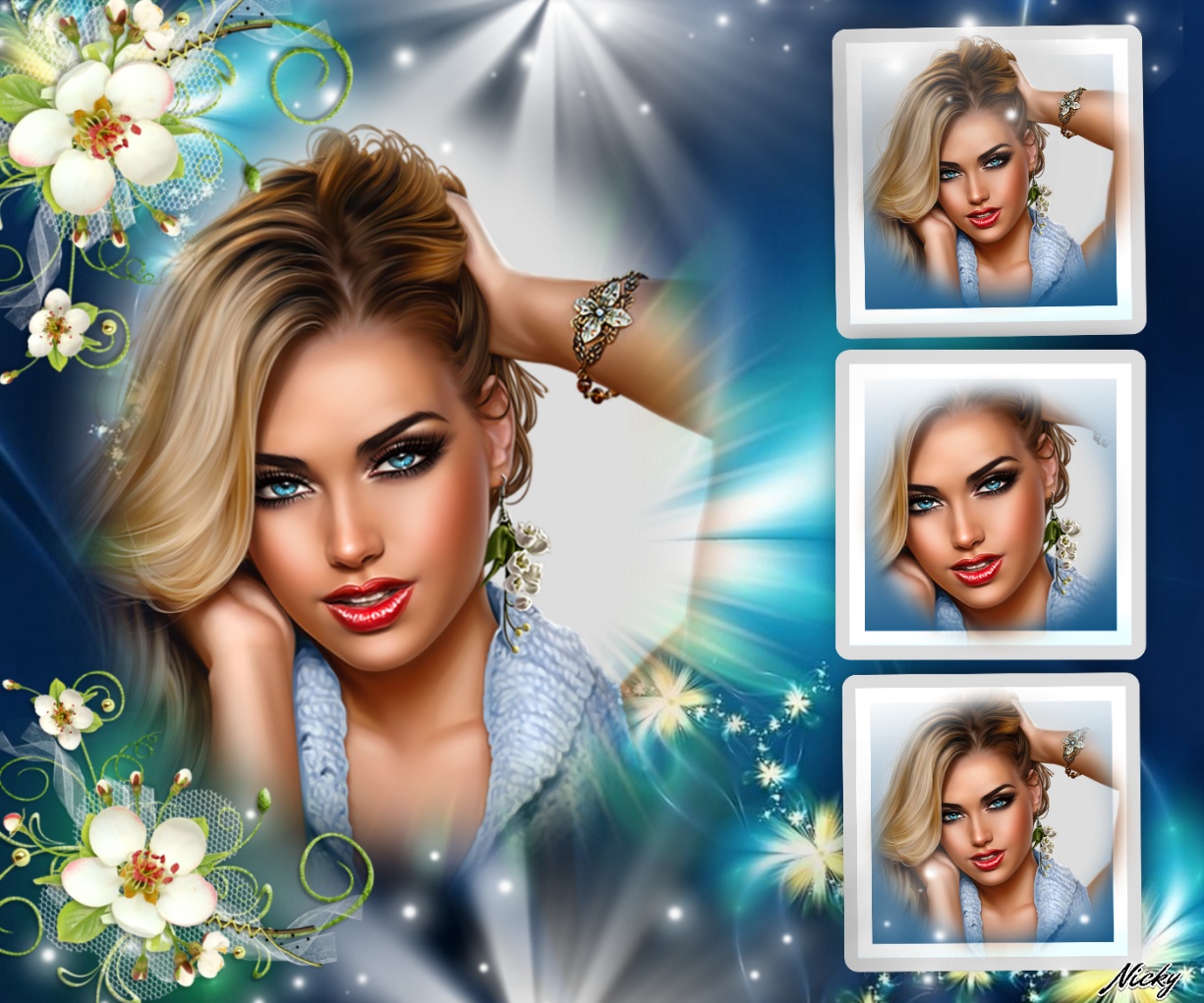 NICKY47's ME! Frames - ME.....2018 - Pretty in Blue - Pretty in Blue ...