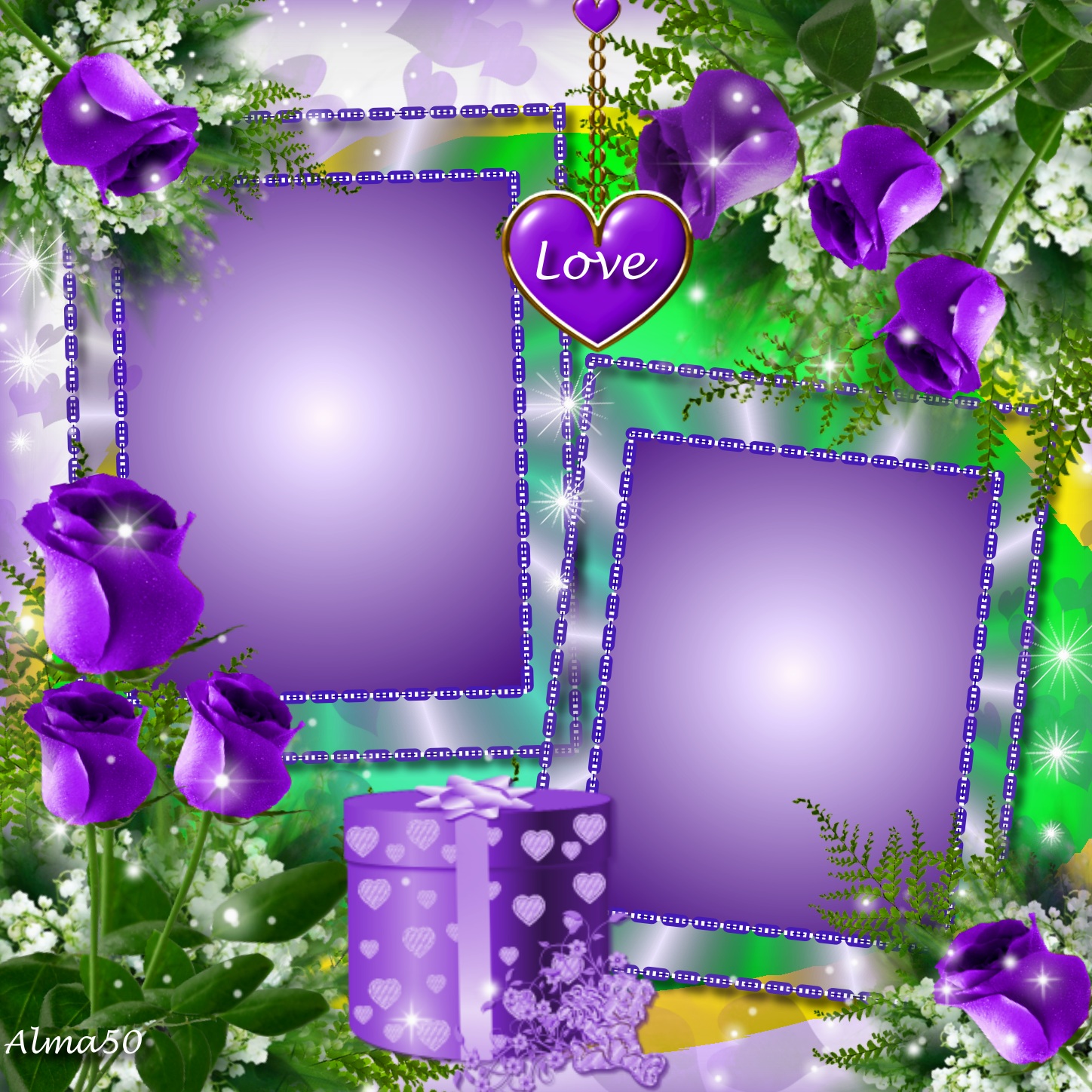 alma50's Love my Guy Frames - 2013 April - 2013 April - Purple Roses ...