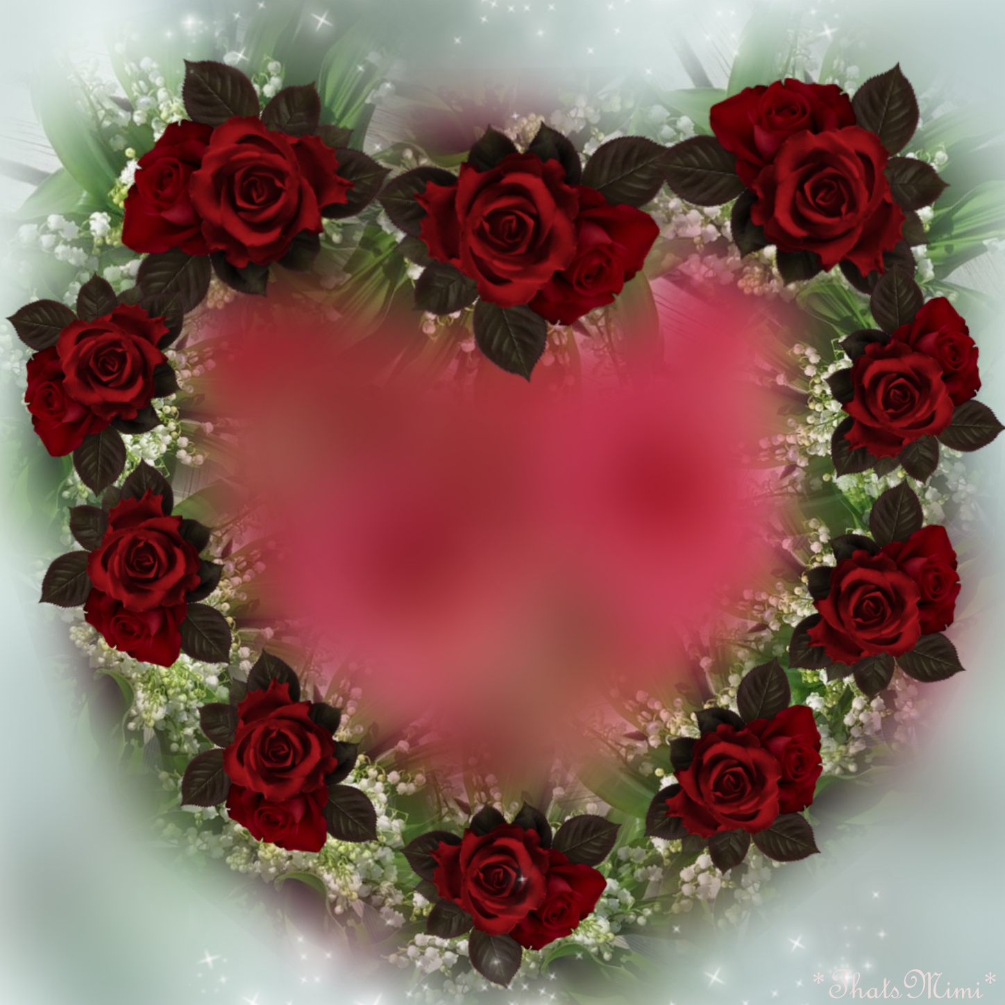ThatsMimi's I Love You Frames - 2013 May - ~*~ Roses Heart! - ~*~ Roses ...