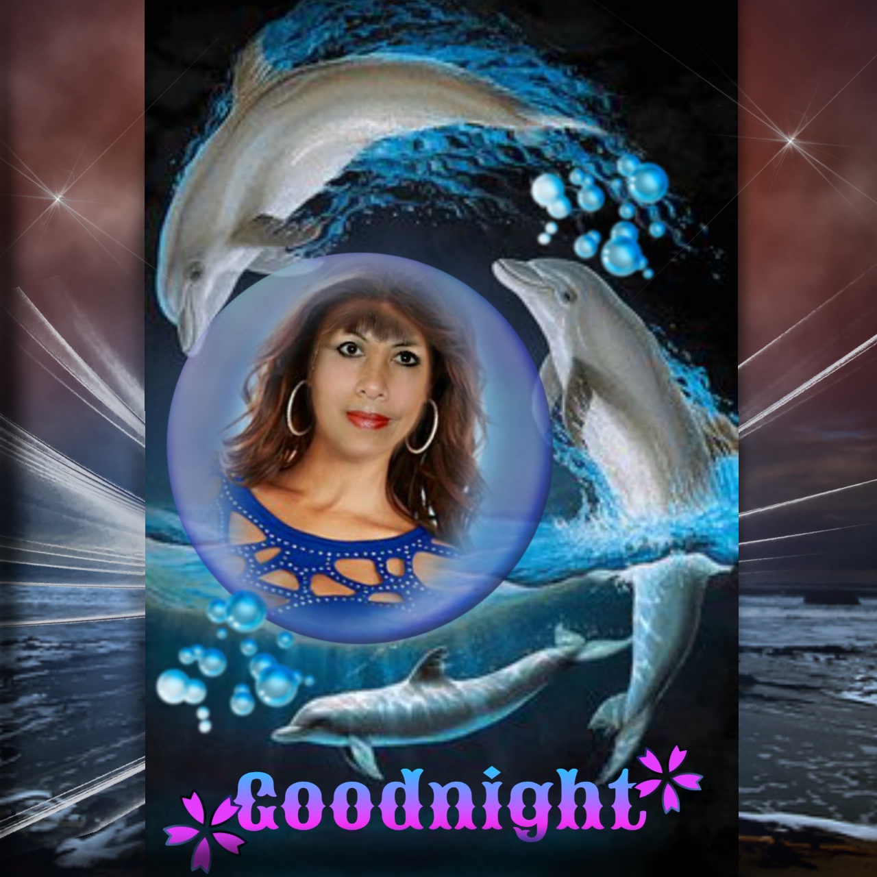 Wienie Coppen's Flowers,Goodnight,Sunset - dolphins goodnight ocean ...