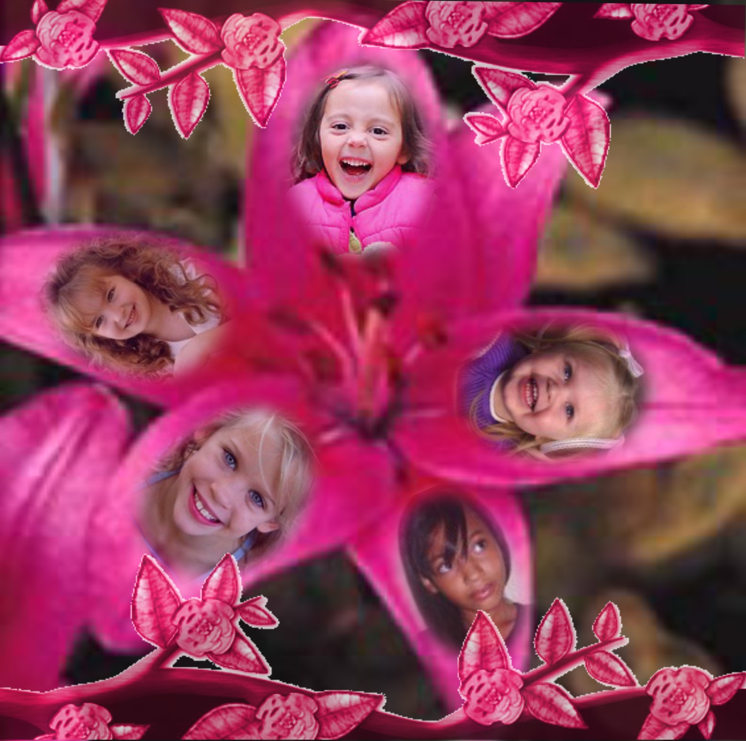 marialedesma1958's Girly Girl Frames - 2011 May - Pink lily flower with ...