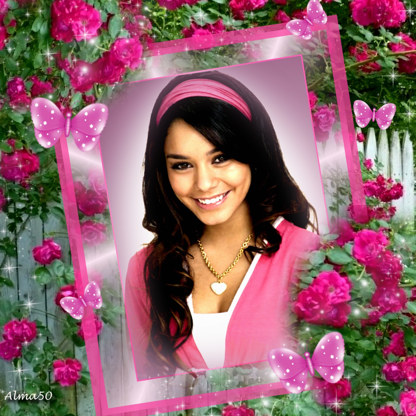 alma50's Girly Girl Frames - 2012 October - Pink Roses for you Alma50 ...