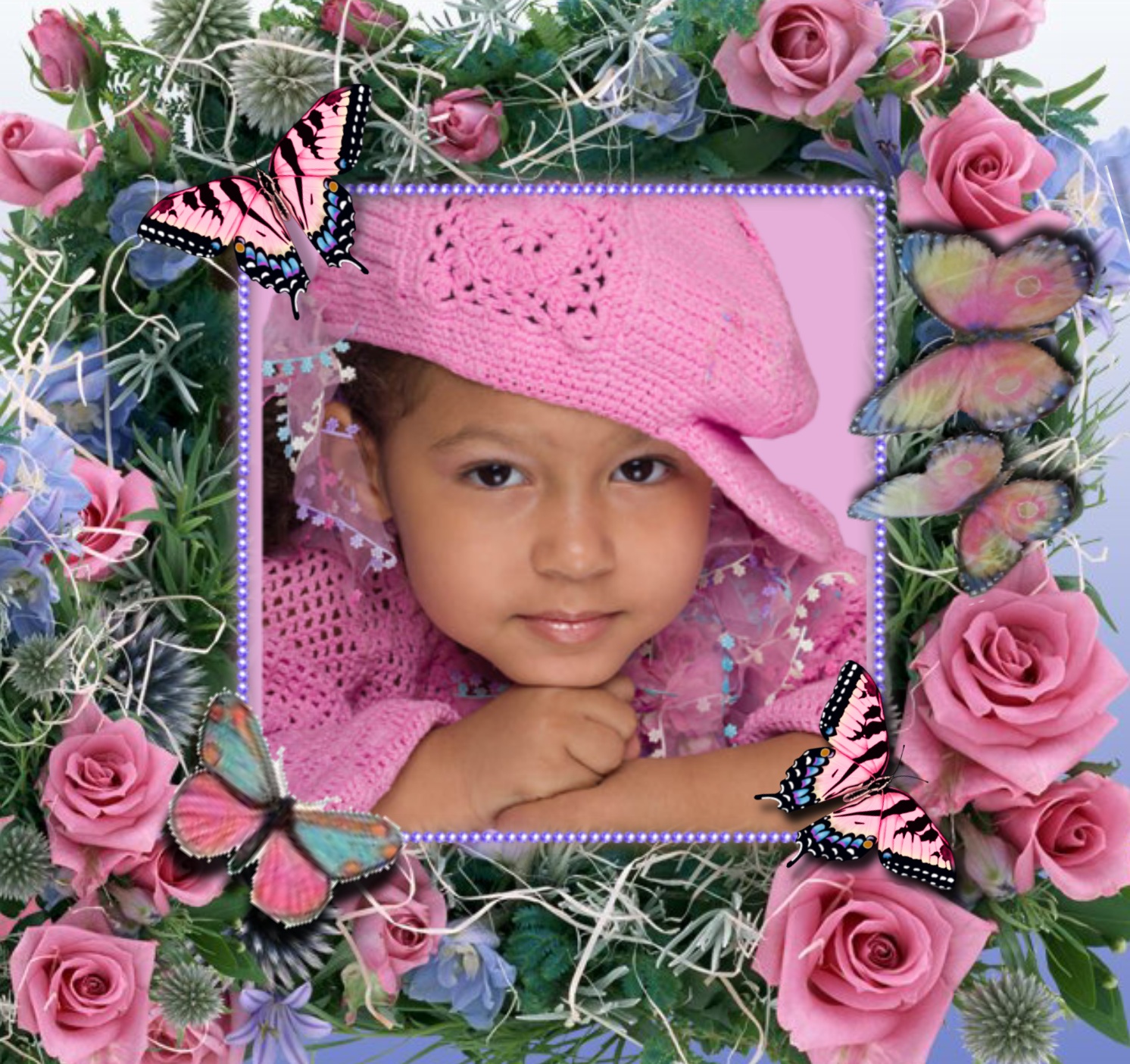 marialedesma1958's Girly Girl Frames - 2012 March - Pink Roses With ...