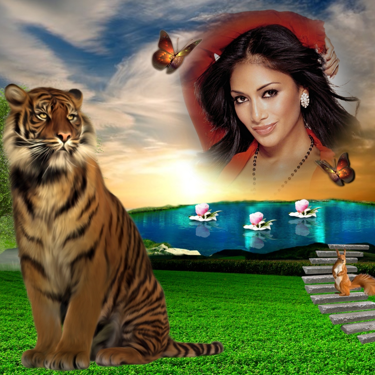 It'sMichelle's Wildlife Frames - Beautiful Tiger - Beautiful Tiger