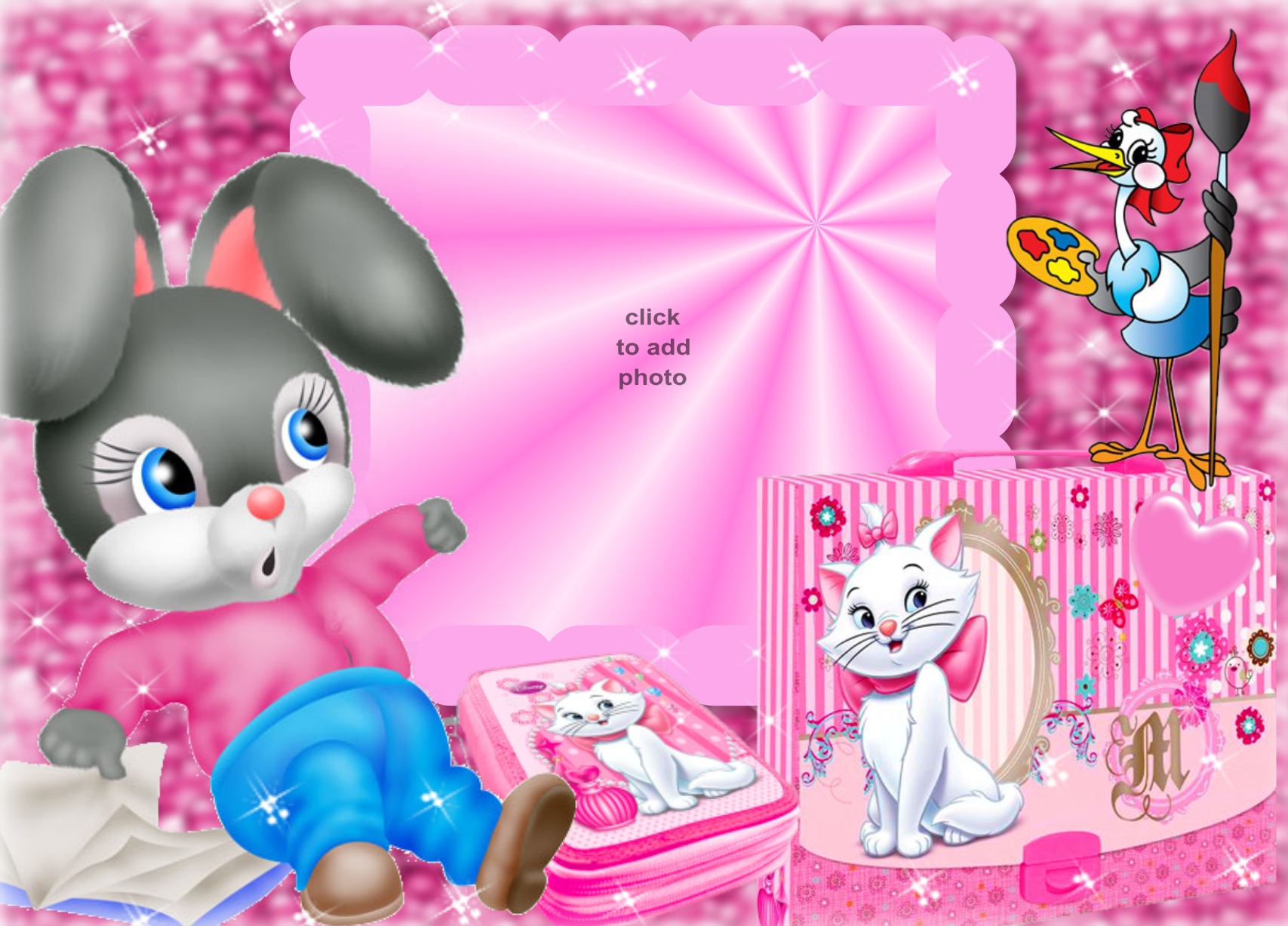 Sinnlich's Back to School Frames - 2013 - Pink Hello Kitty Girl ...