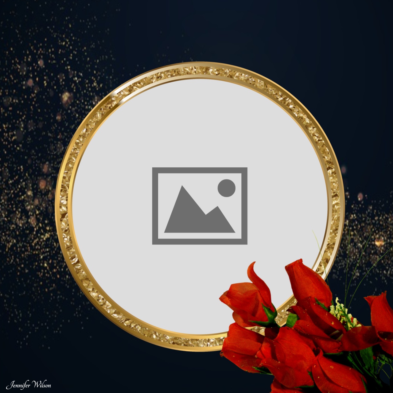 Jennifer Wilson's Roses - roses white Roses - Red Rose and Gold Frame ...