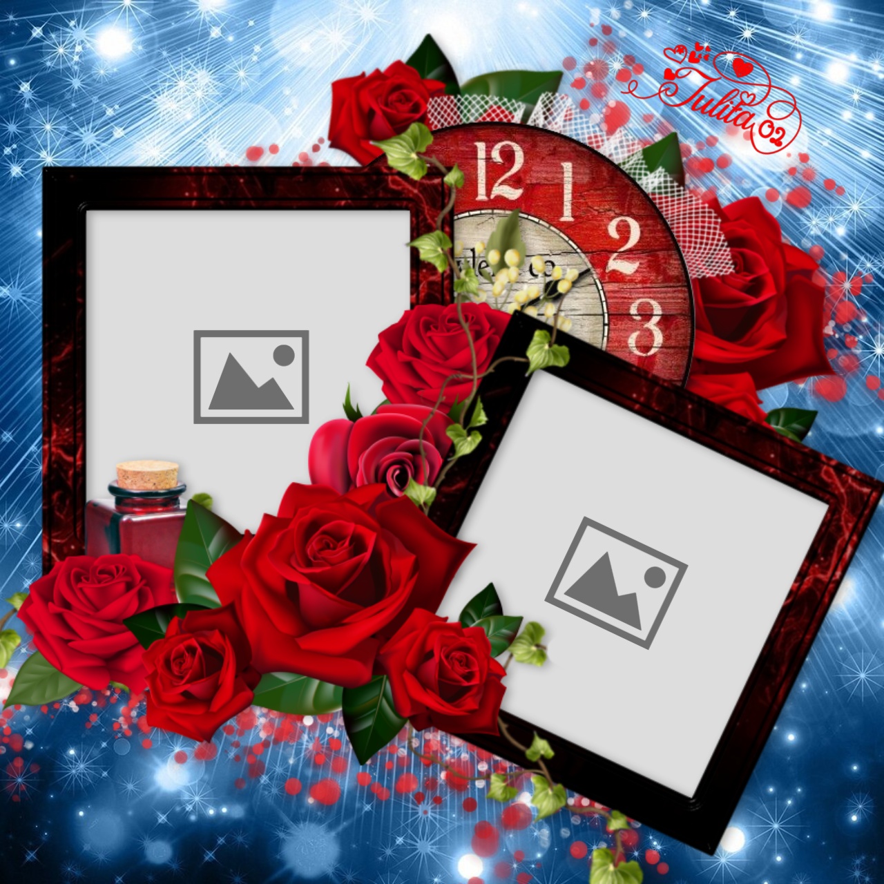 Julita02's VARIOUS- VARIAS - Varios - double frame roses Julita02 ...