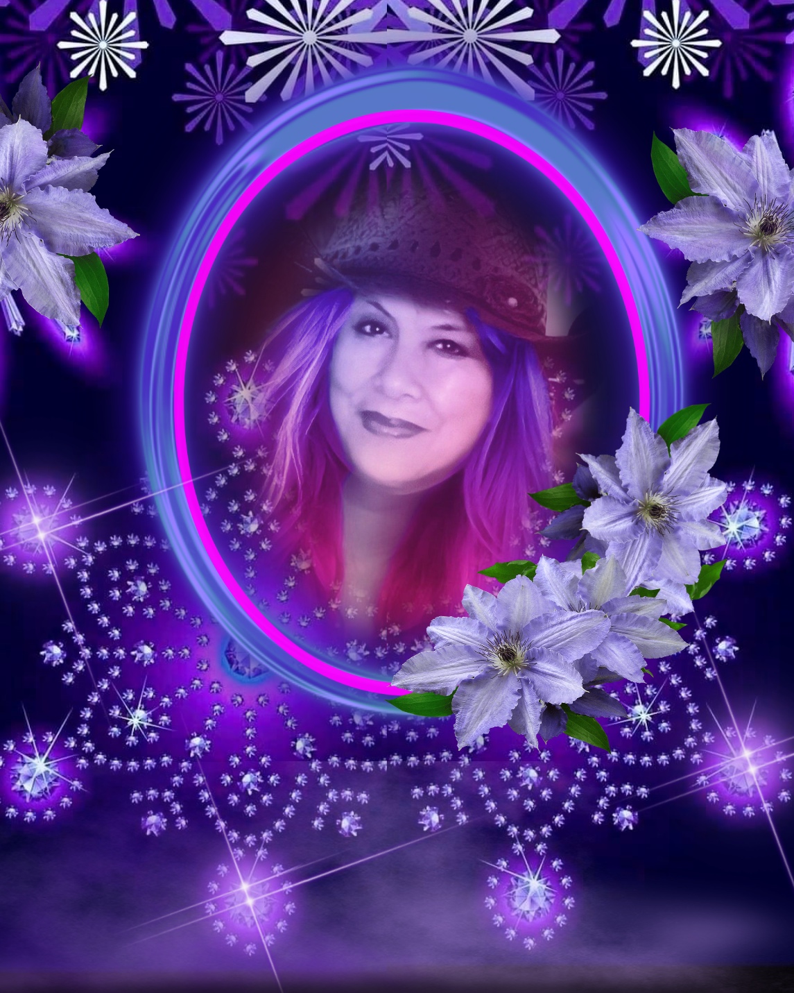 Wienie Coppen's Photos - frame portrait purple - frame portrait purple