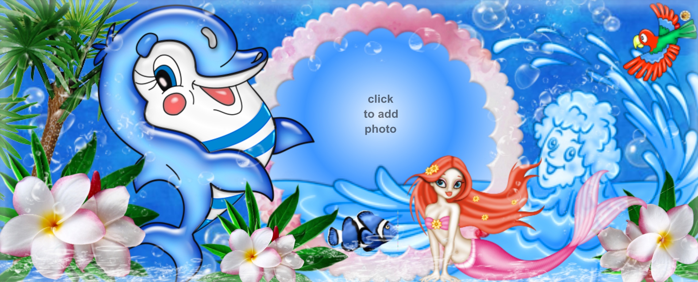 Sinnlich's Profile Cover Frames - 2012 August - Dolphin and Mermaid ...