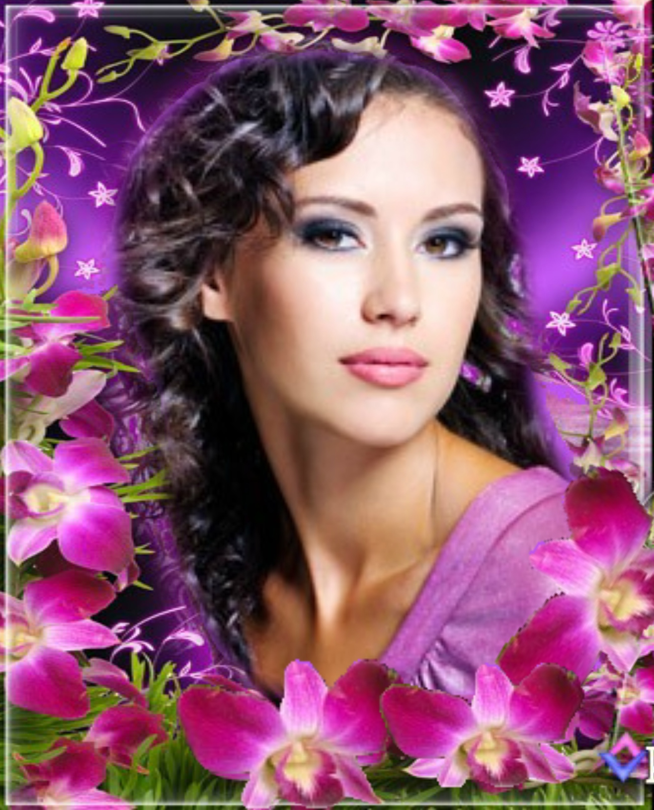 marialedesma1958's Picture Frames - 2011 August - Purple Bg & Pink ...