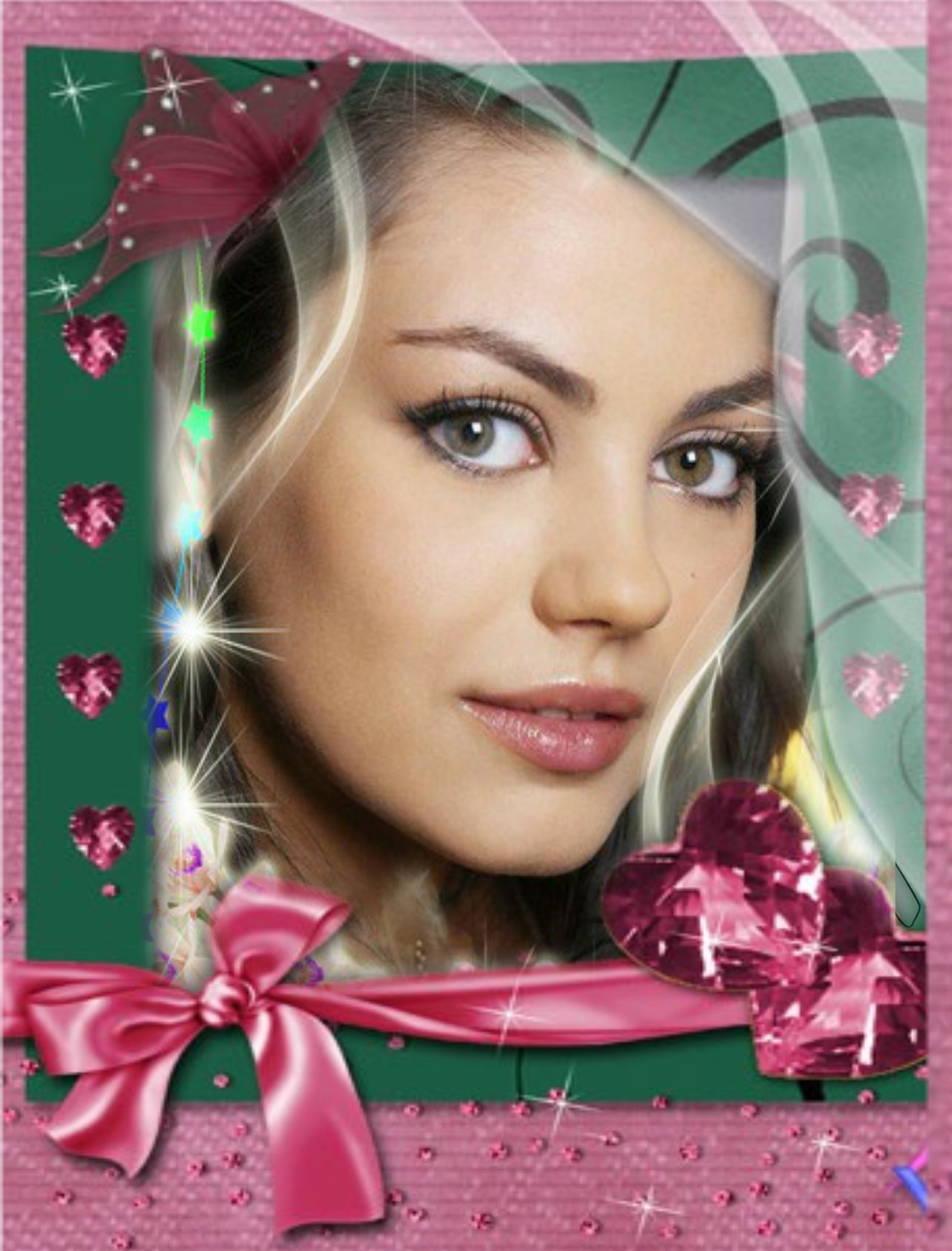 marialedesma1958's Picture Frames - 2011 October - Green And Pink Frame ...