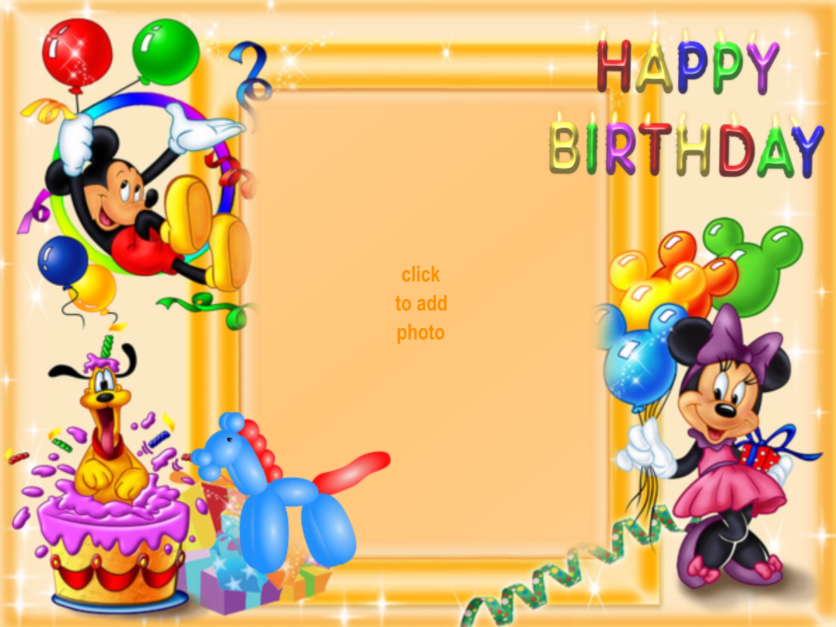 Sinnlich's Birthday Frames - 2016 - Birthday Disney Mickey Sinnlich ...