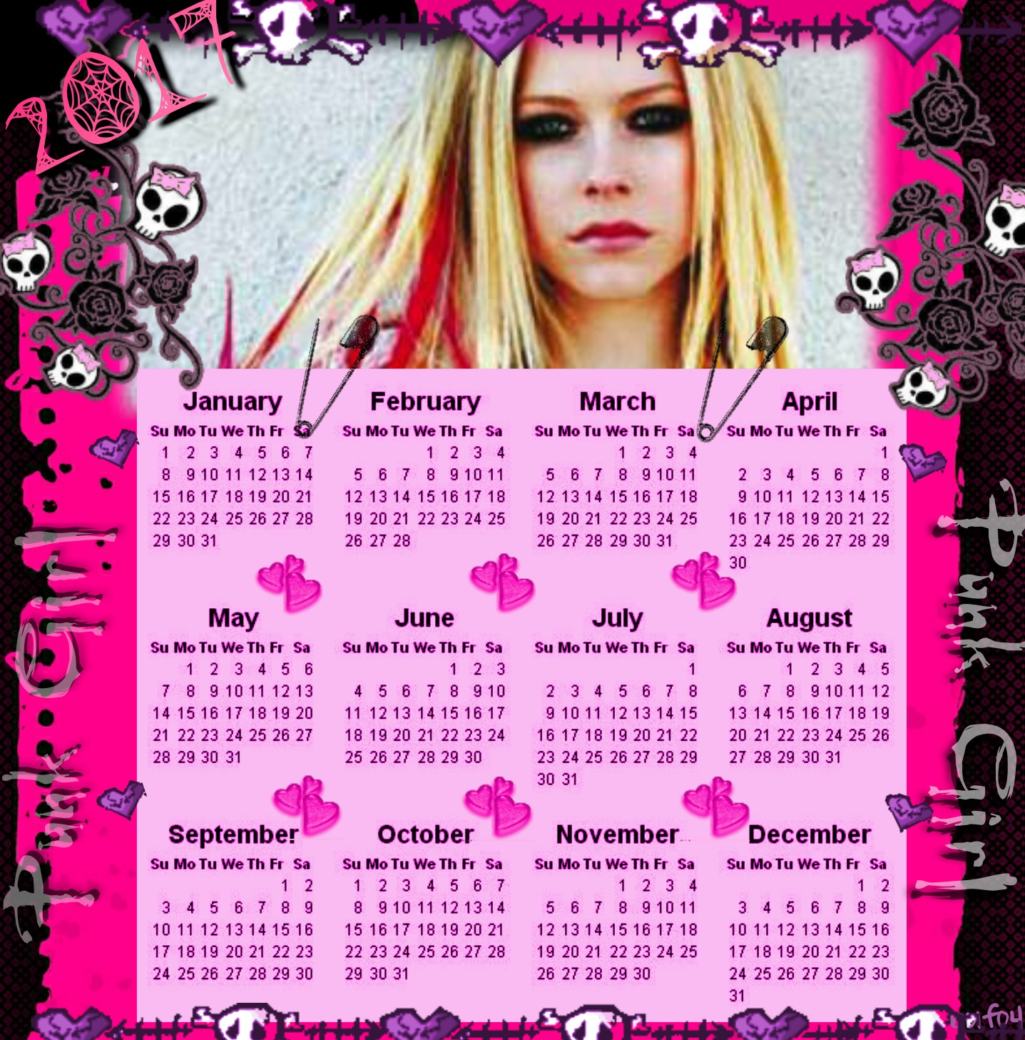 buf04's Calendar Frames - 2010 - 2017 Calendar thanx for using my kimi ...