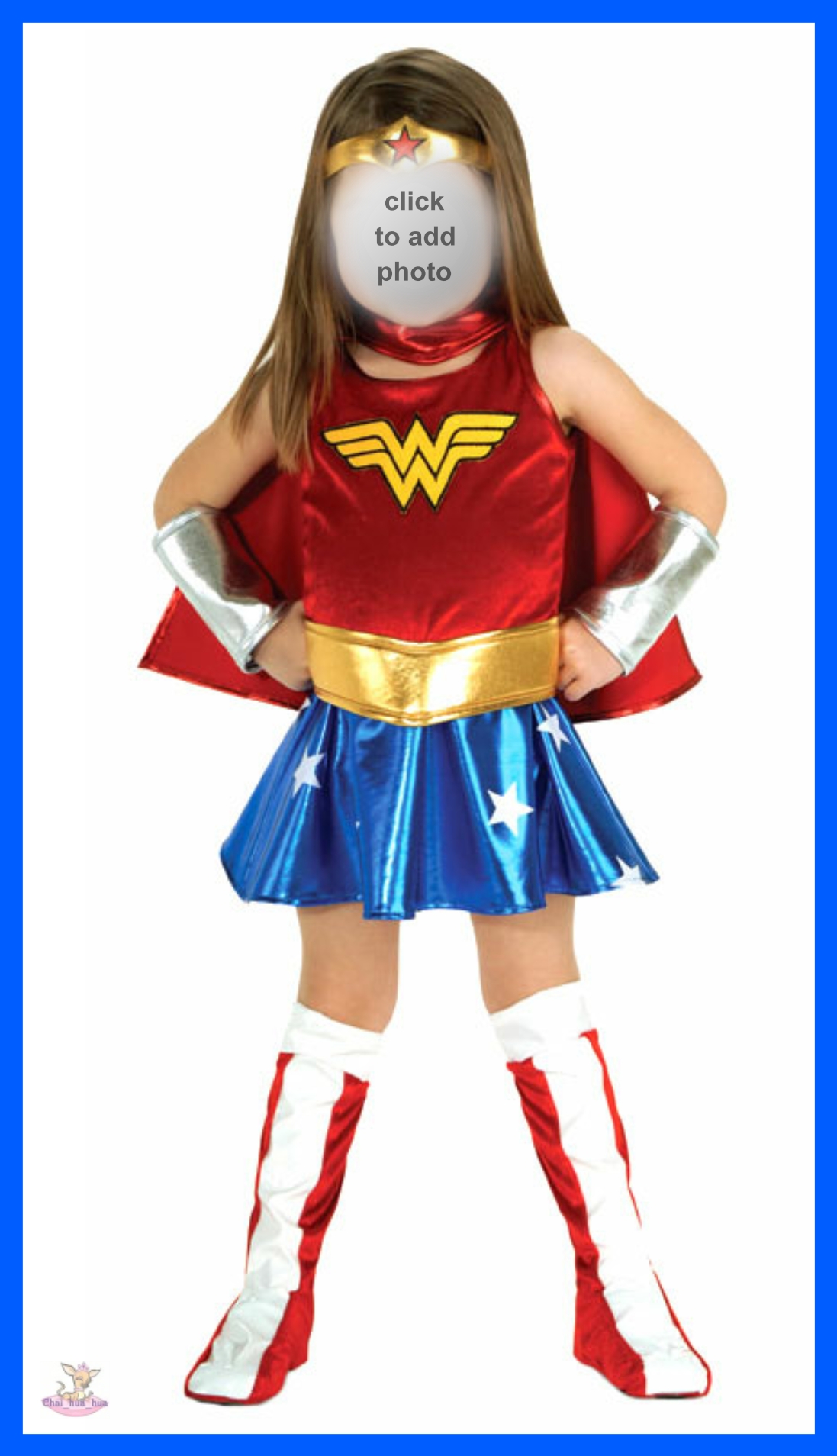 Chai_hua_hua's Face Cut-Out Frames - 2010 March - Wonder Woman Kid Face ...