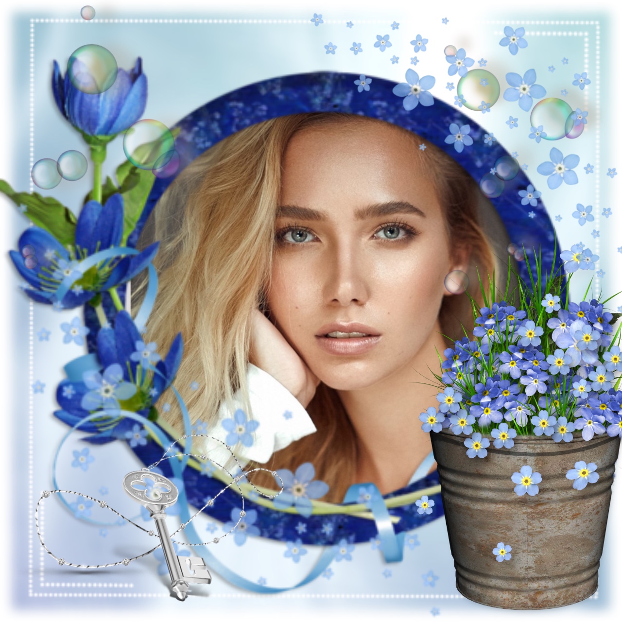 Nette's Colorful Kimi Frames🌈 - True Blue Colourful Frame Stylin Frame ...