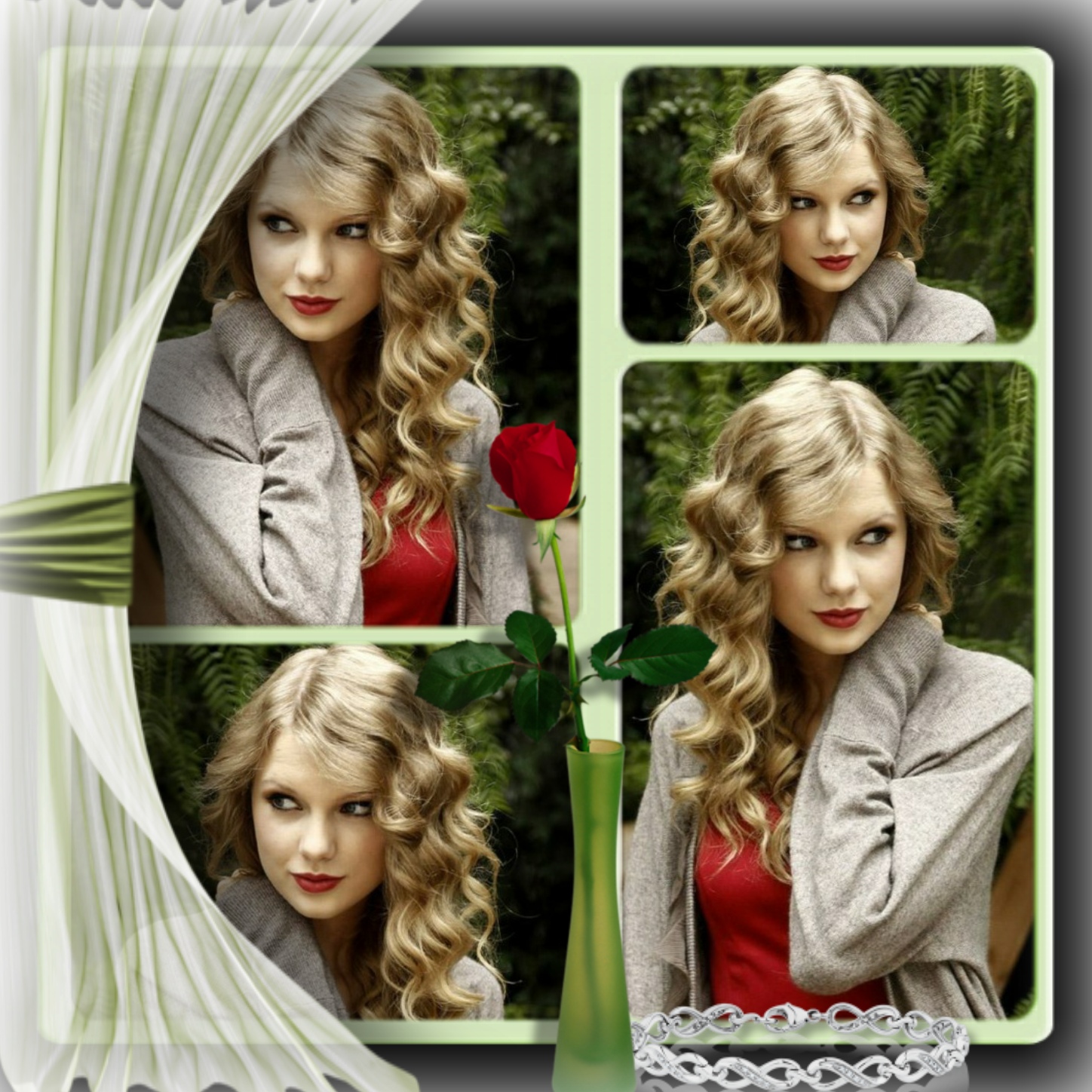 Elizabeth's COLLAGE/MULTI FRAMES 🖼️ - Collage Multi Frames Red Rose ...