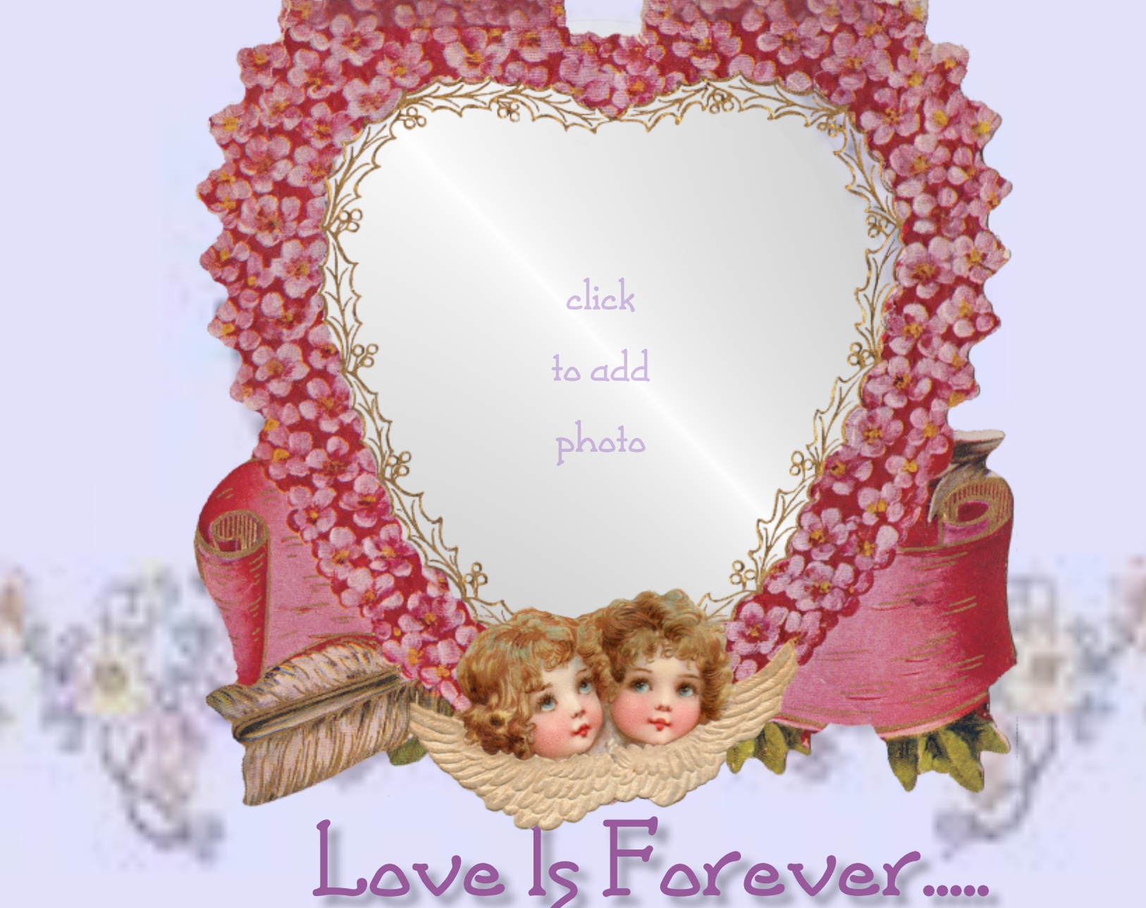 smilam's I Love You Frames - Love Is Forever, floral heart Love Vintage ...