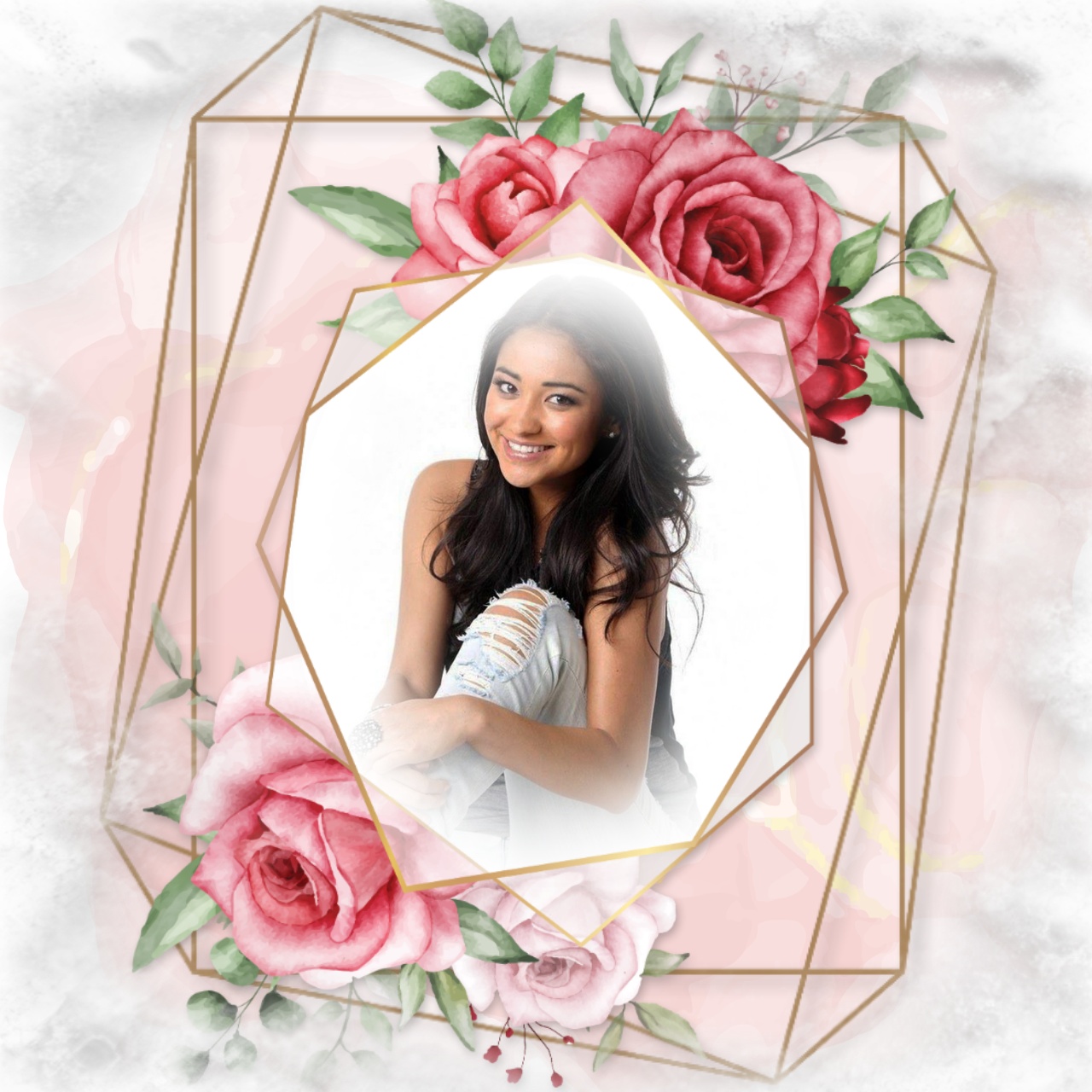 Elizabeth's PICTURE FRAMES 🖼 2/2 - Picture Frame Pink Rose Watercolour ...