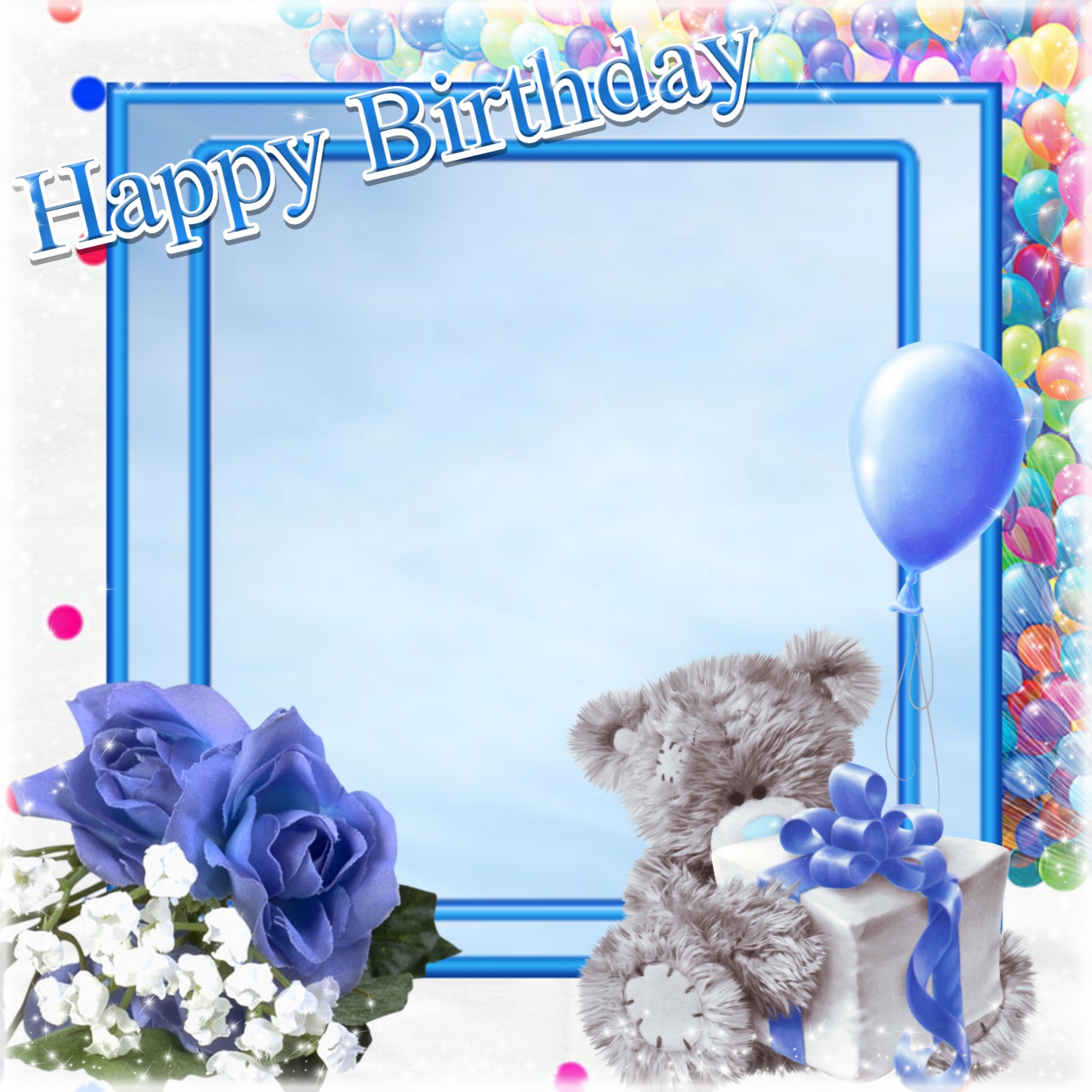Sinnlich's Birthday Frames - 2017 April - Mai - Blue Teddy Sinnlich ...
