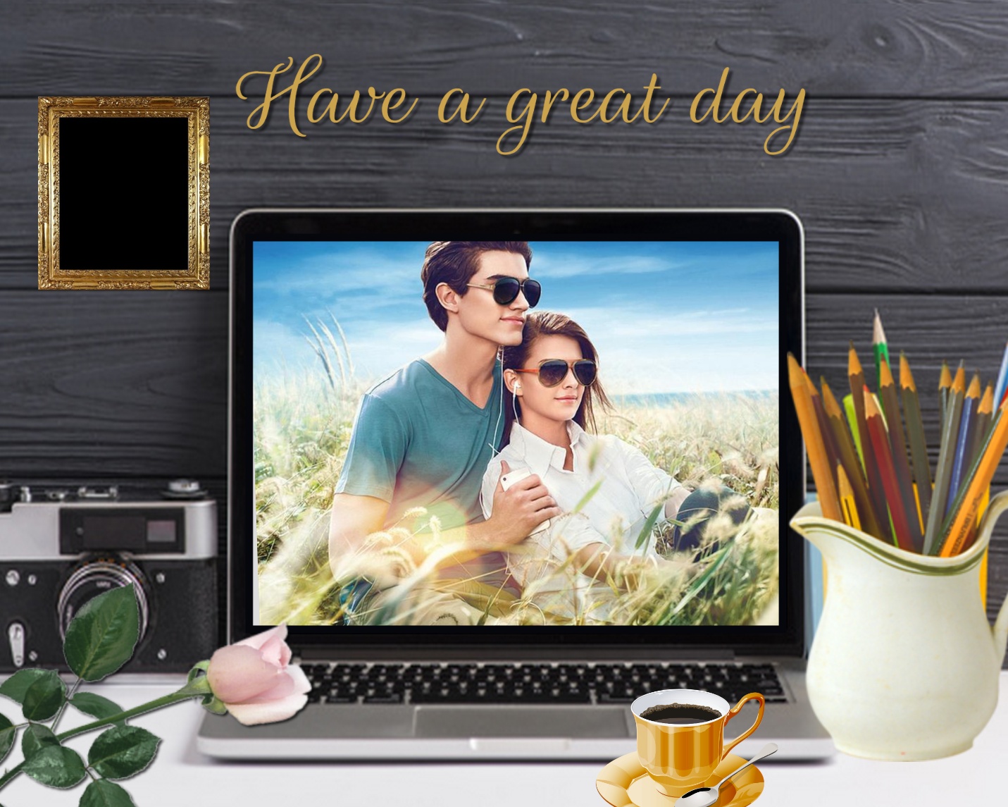 Emily50's Day of the Week Frames - Happy Day Computer Rose - Happy Day ...