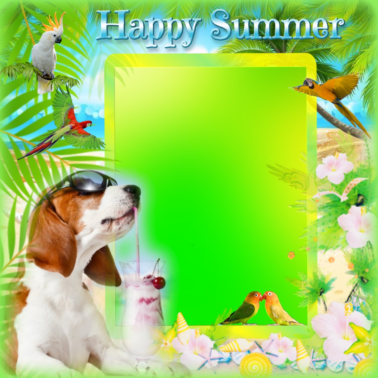 Sinnlich's Summer Frames - Monats Frame - Happy Summer , 1 Frame ...