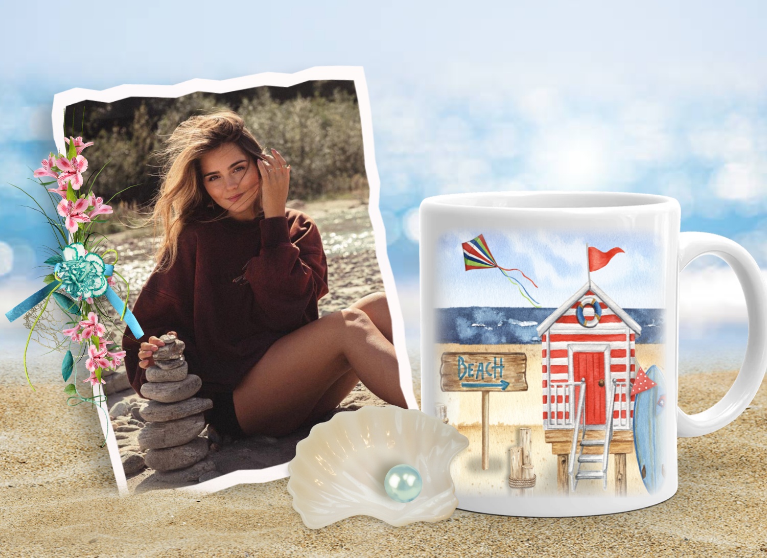 Elizabeth's BEACH & OCEAN 🌎 ⛱ - Beach Ocean Summer Mug - Beach Ocean ...