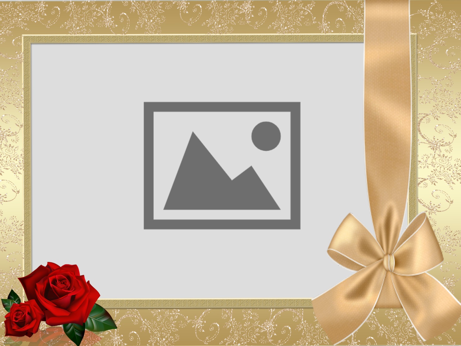 Jennifer Wilson's Roses - roses white Roses - Gold Frame with Red Roses ...