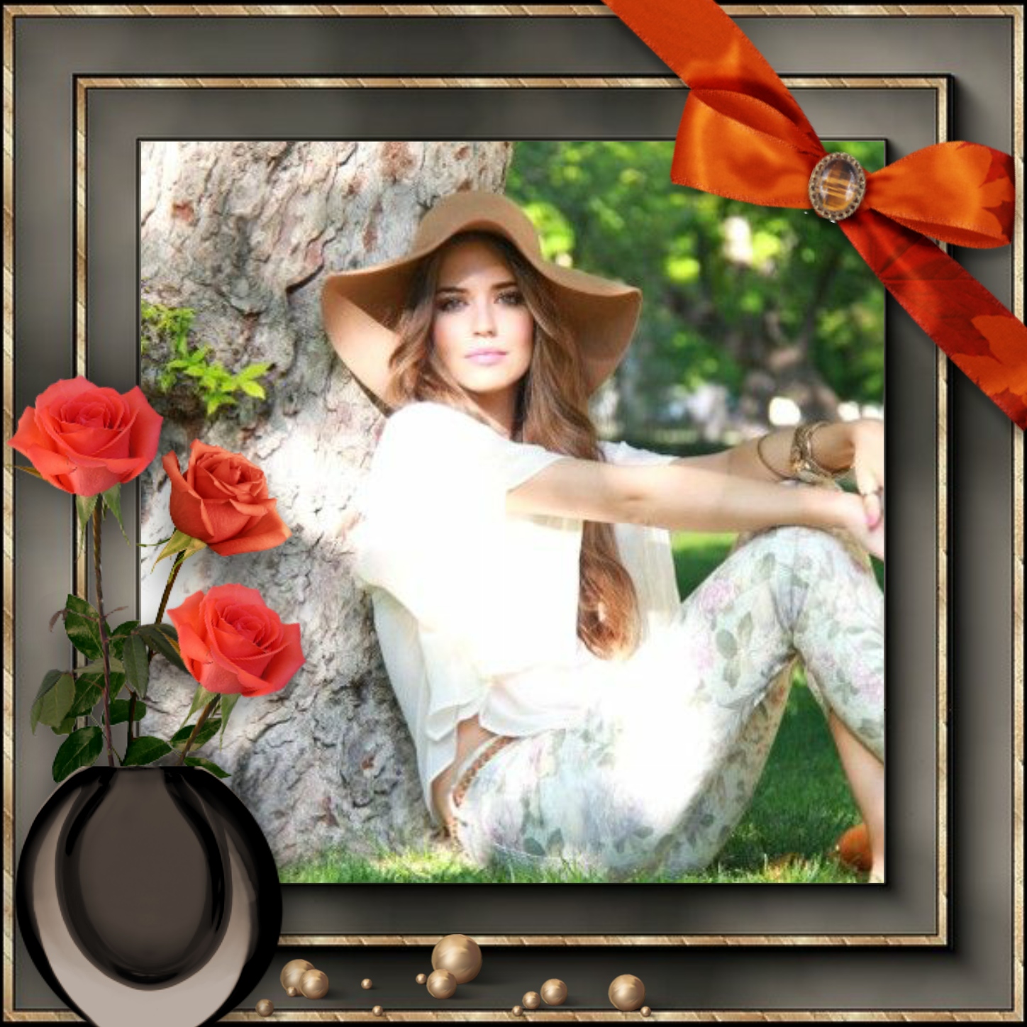 Elizabeth's PICTURE FRAMES 🖼 1/2 - Picture Frame Orange Rose Elizabeth ...