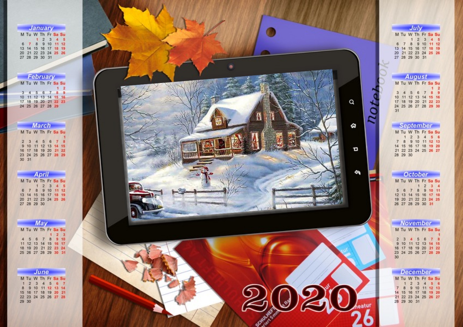 Emily50's Calendar Frames - Calendar Winter New Years Eve - Calendar ...