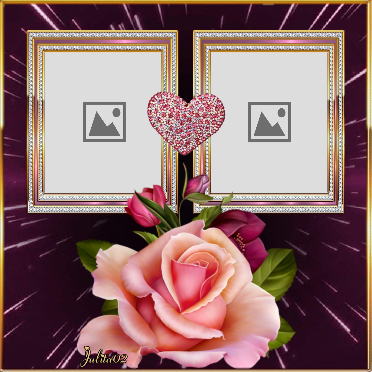 Julita02's VARIOUS- VARIAS - marco frame rose - marco frame rose