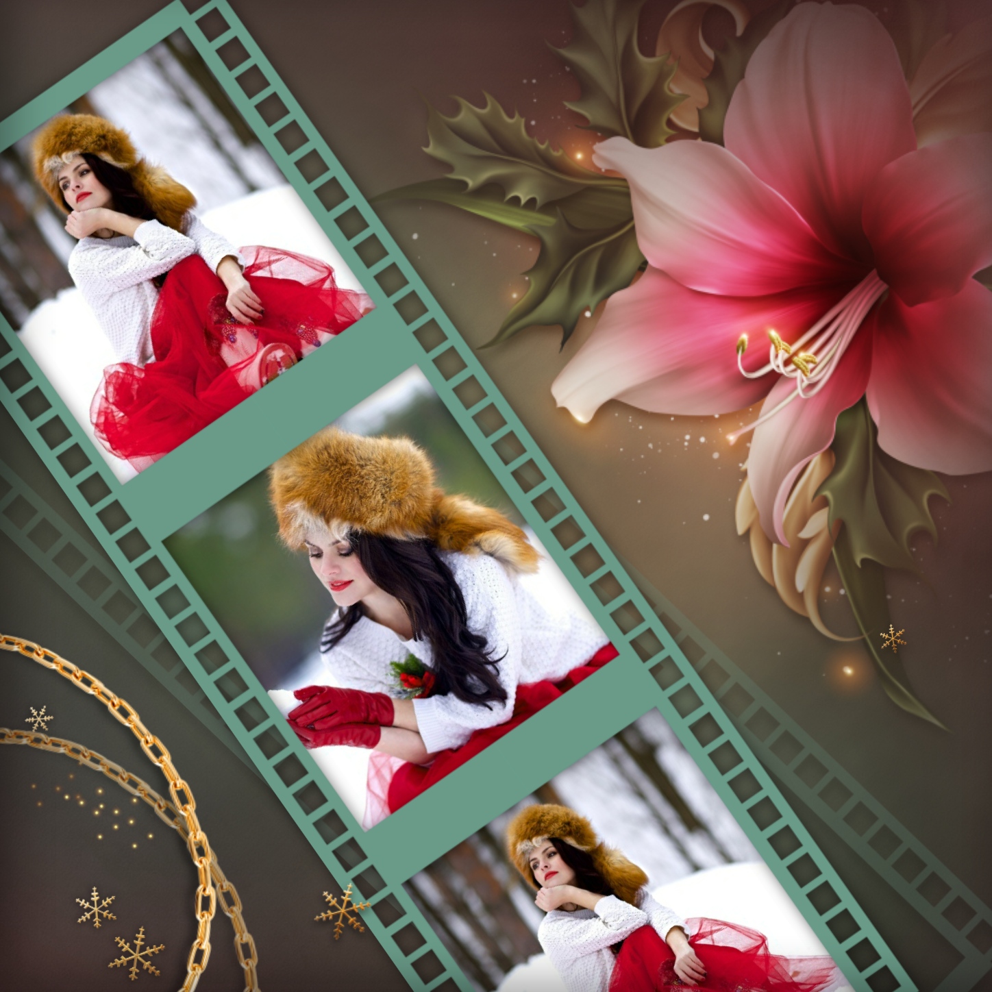 Elizabeth's WINTER ️ 2/2 - Winter Christmas Amaryllis - Winter ...