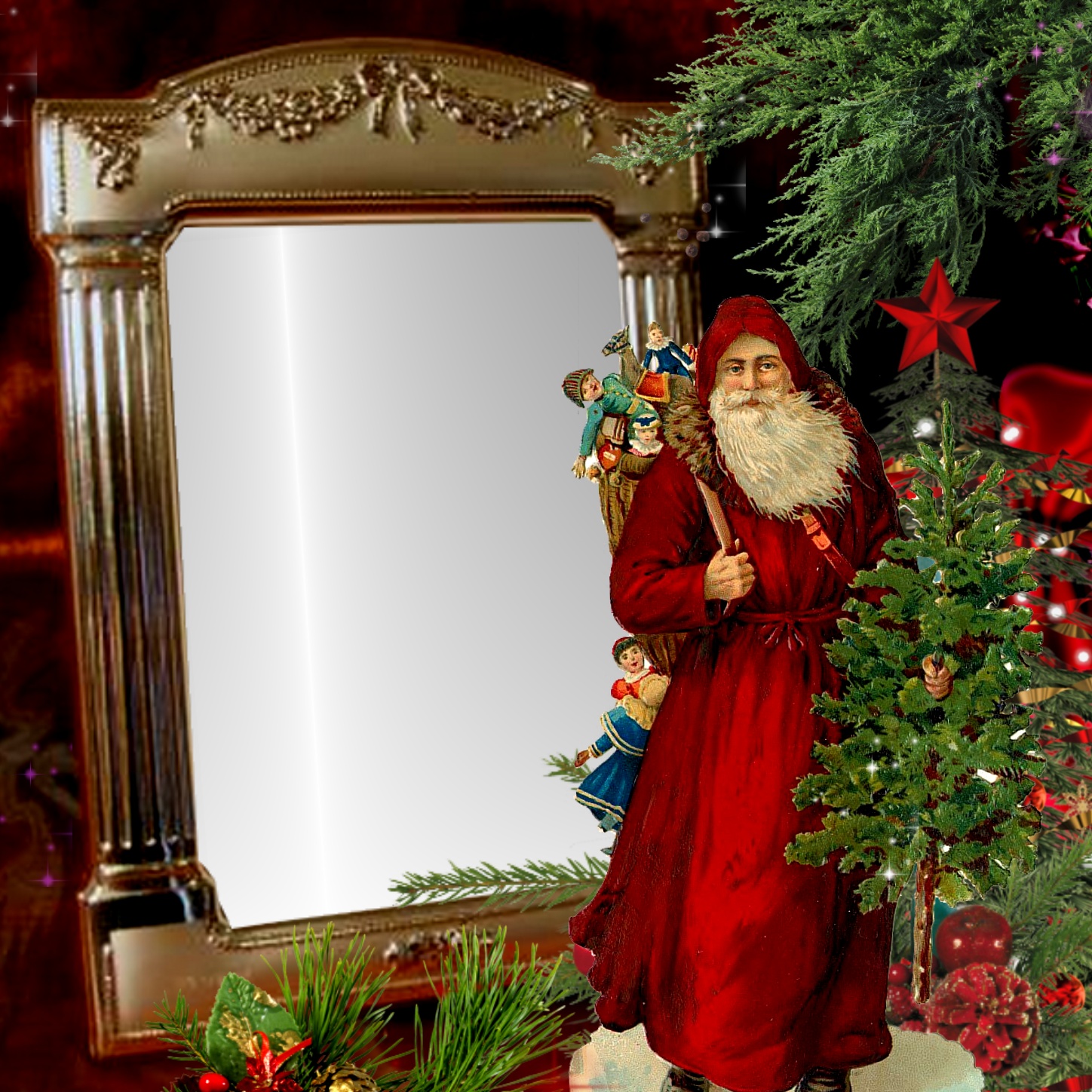 Emily50's Christmas Frame - christmas christmas Lightssanta - christmas ...