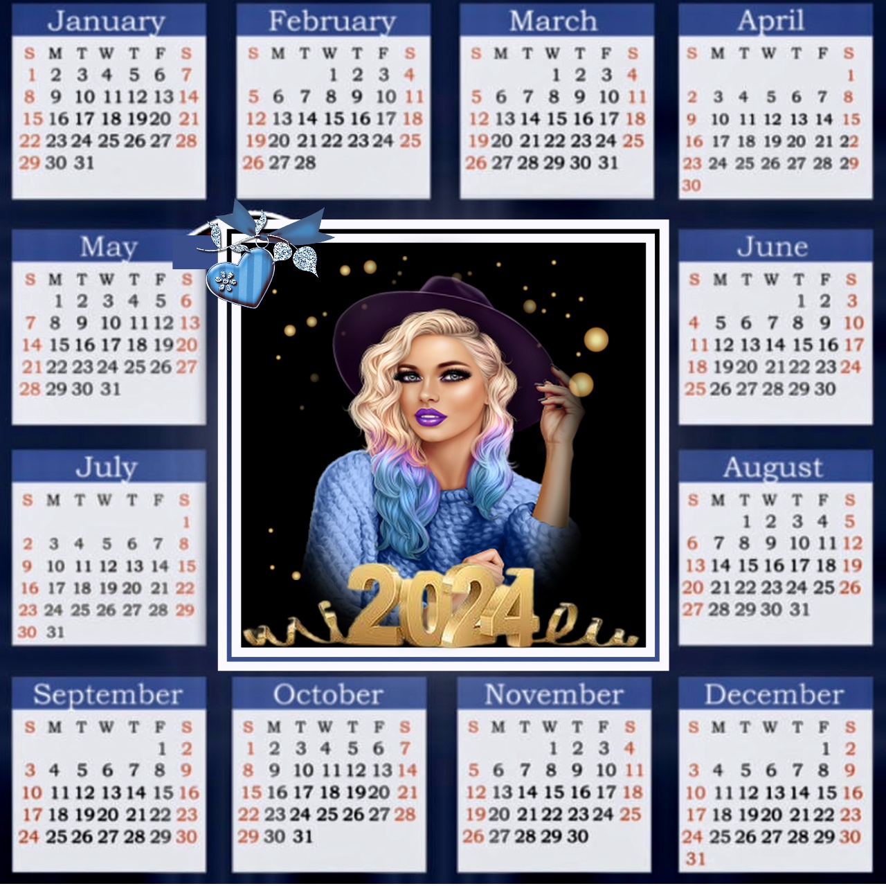 Wienie Coppen's 2024,Calendars,months - 2024 calendars months - 2024 ...