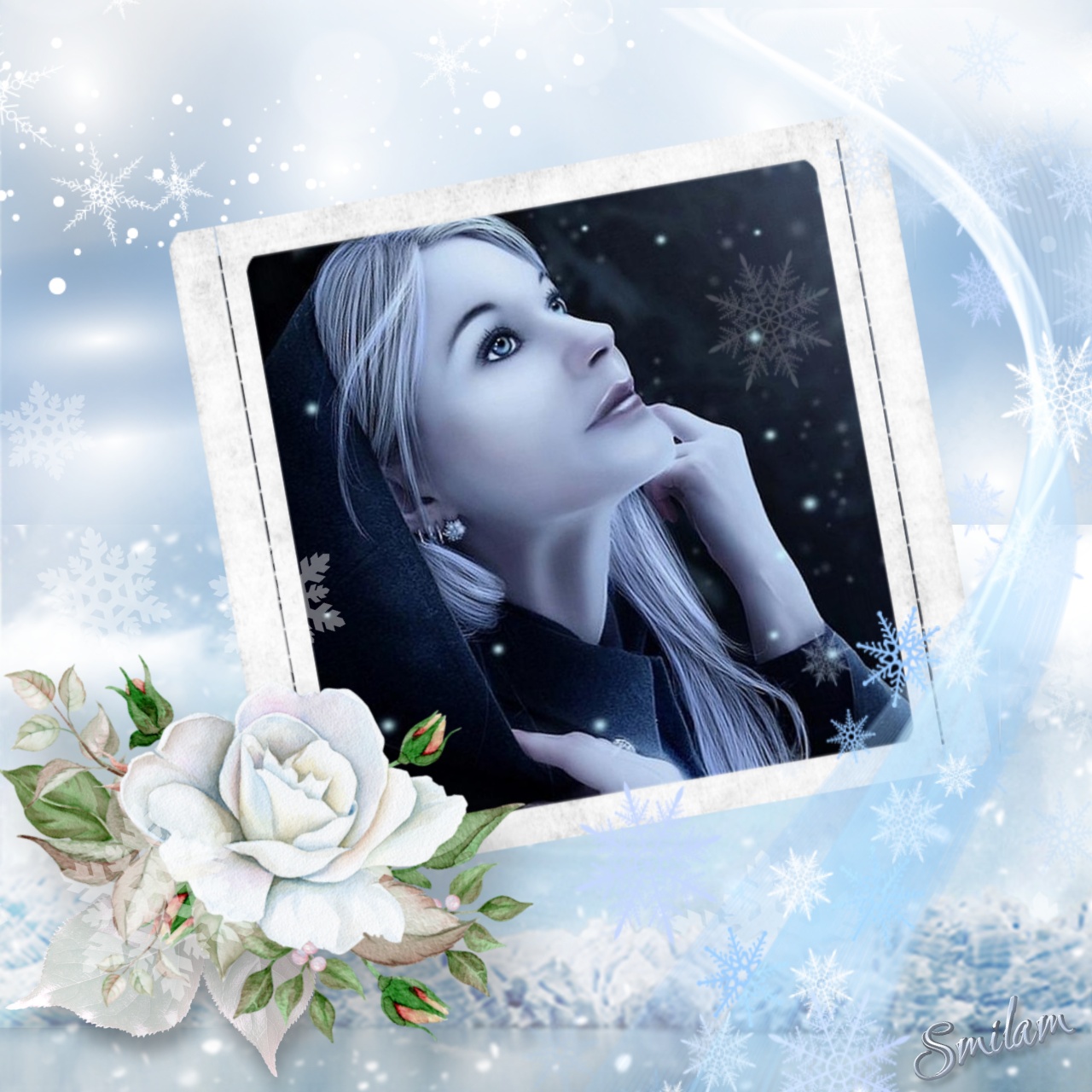 smilam's Seasonal Frames, Fall and Winter - Beautiful Winter Frame with ...